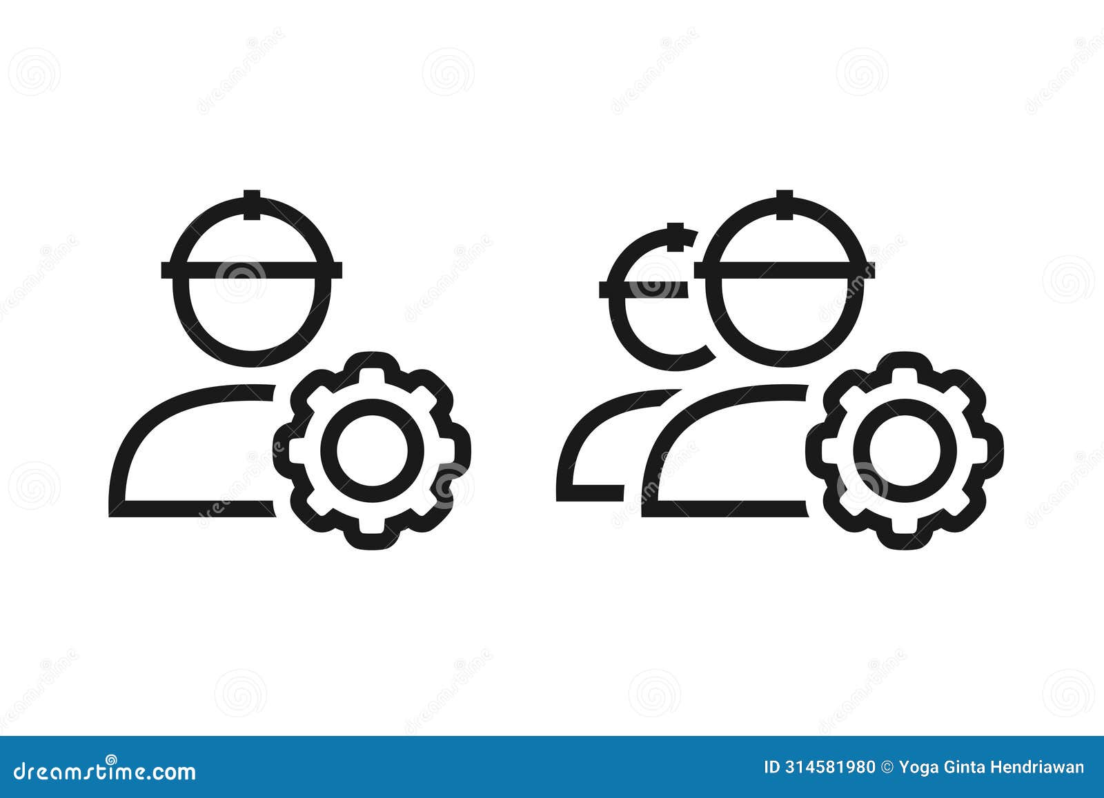 Contractor Profile Icon. Illustration Vector Stock Vector ...