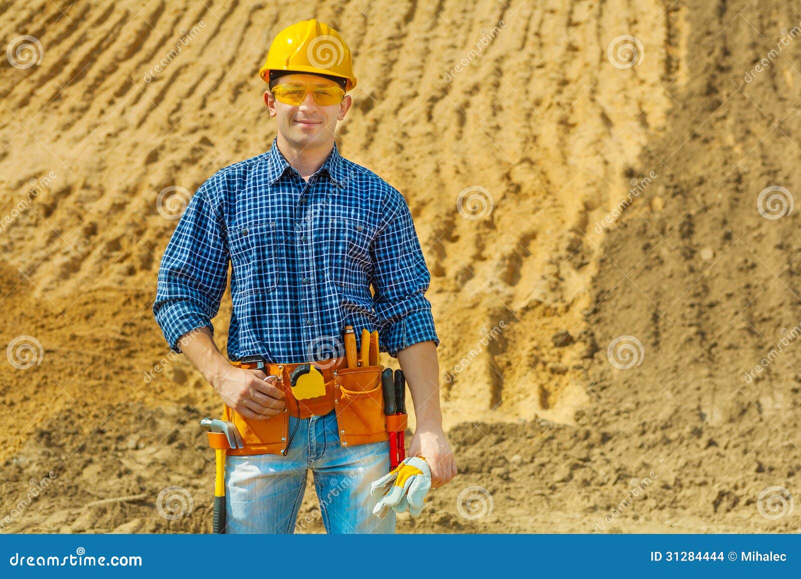 Contractor smiling stock photo. Image of holding, class - 31284444
