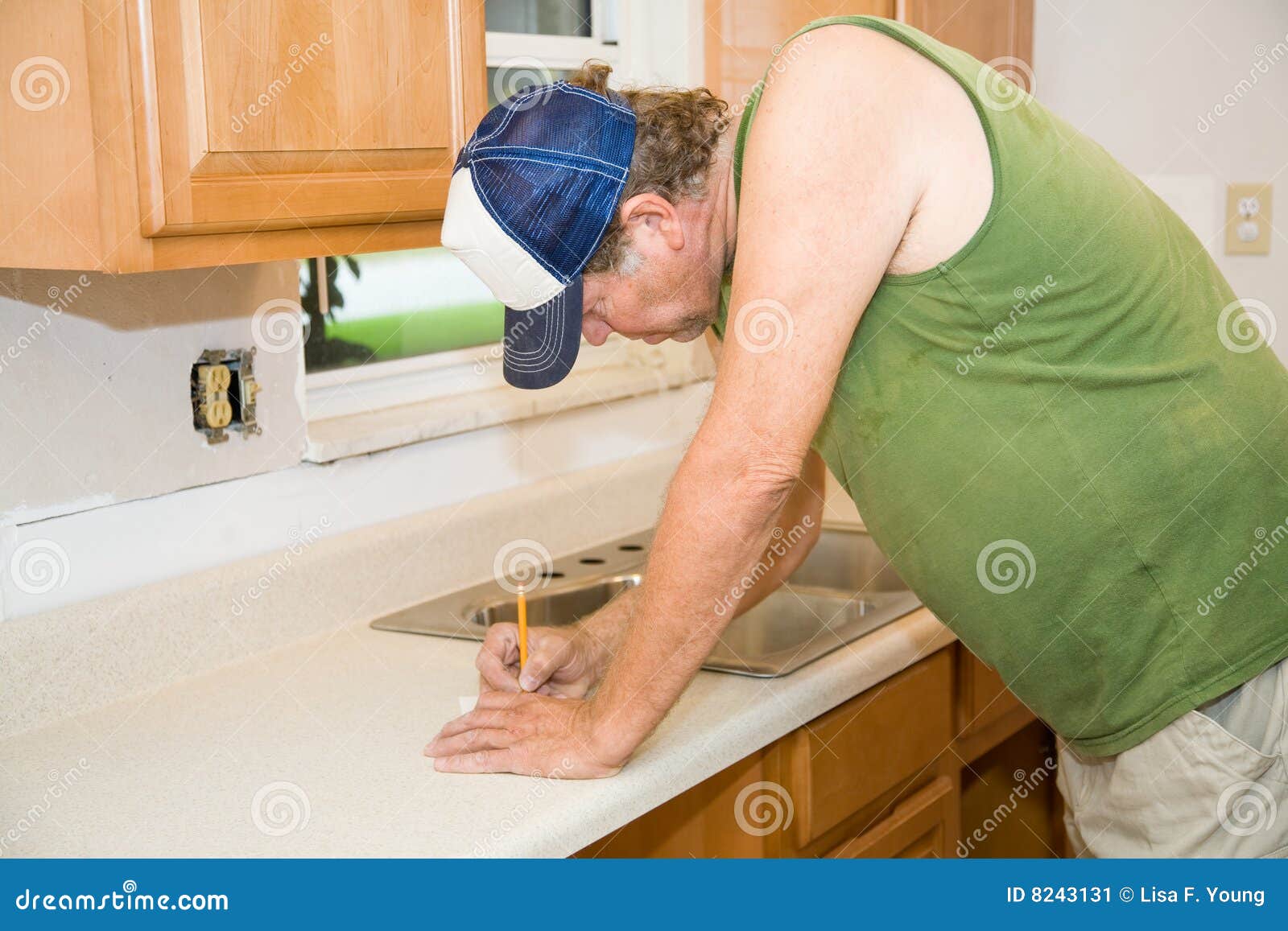 Contractor Taking Notes stock image. Image of male, home - 8243131