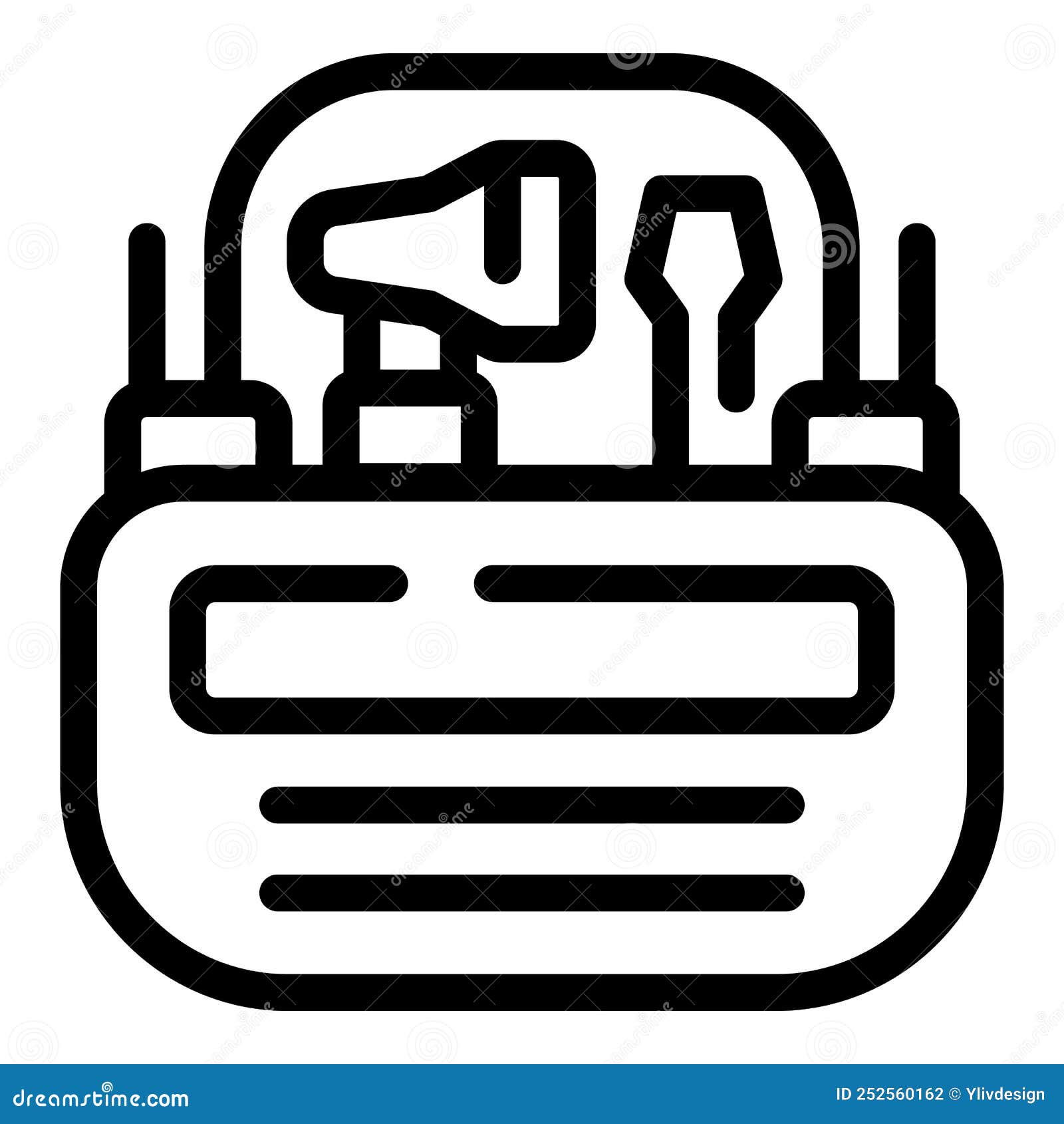 Contractor Toolbox Icon Outline Vector. Tool Box Stock Illustration ...