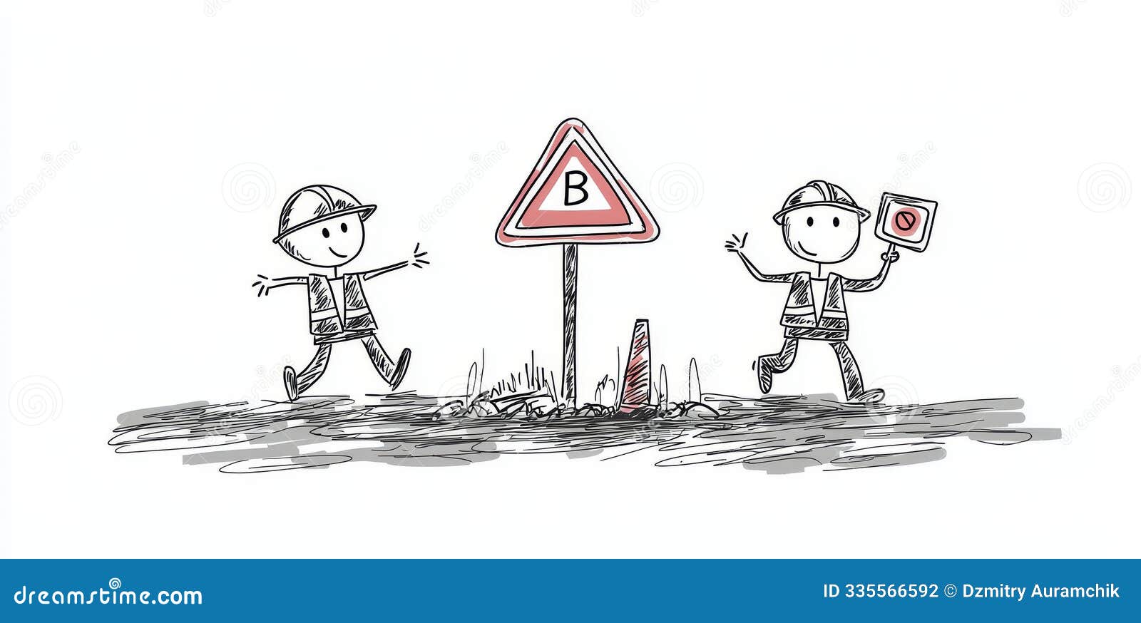 The Contractor Wears a Continuous Construction Mark / Gray Outline ...