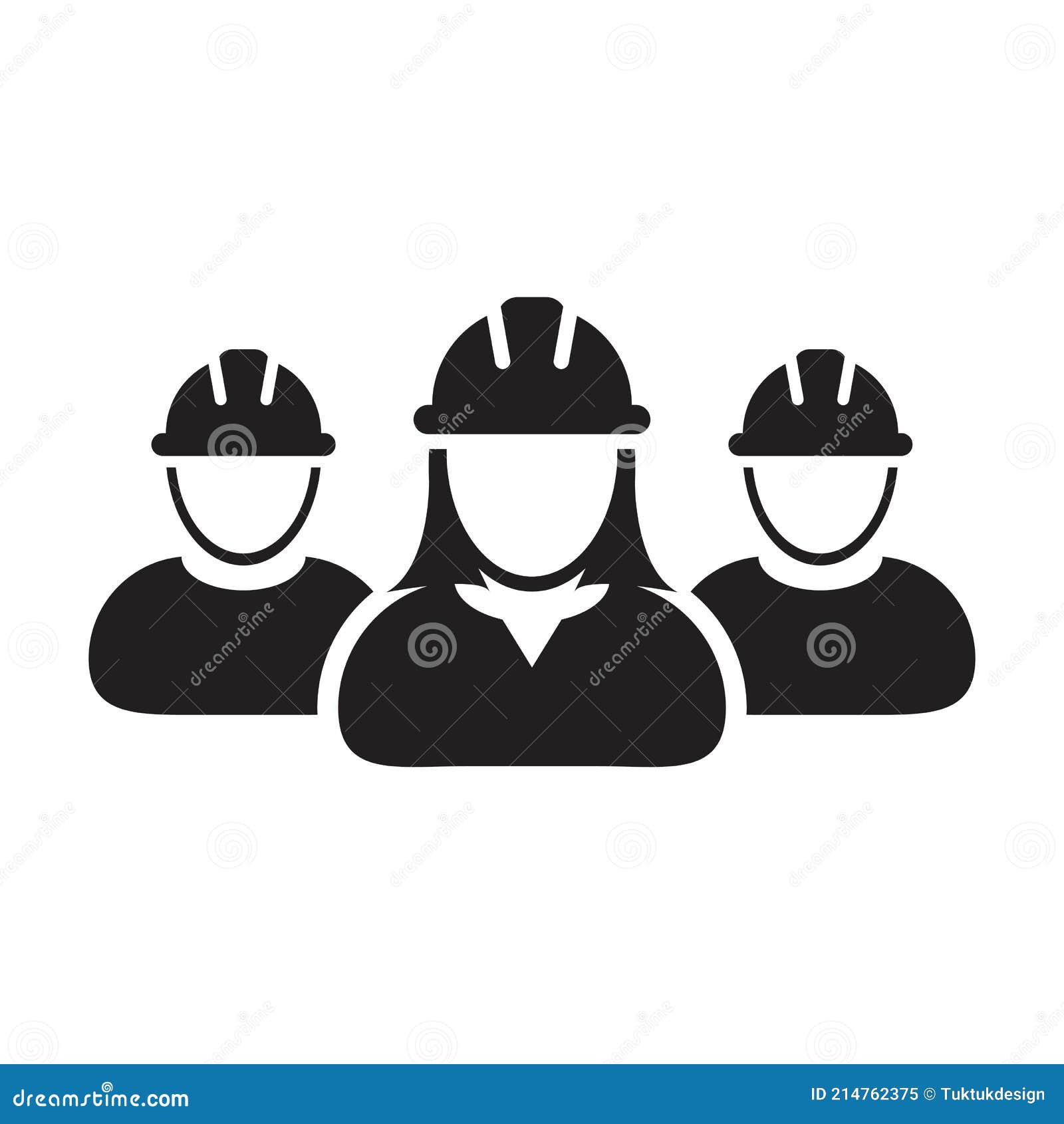 Contractor Worker Icon Vector Group Of Construction Builder People ...