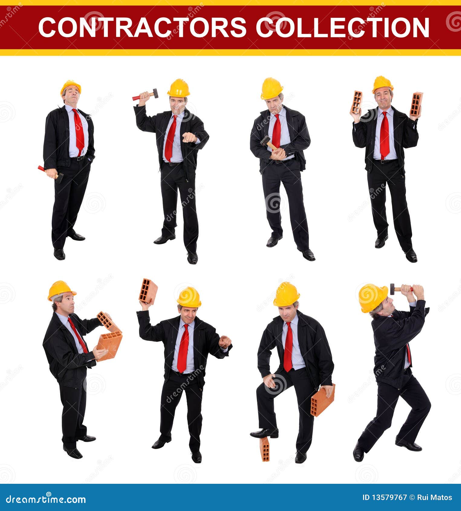 Contractors collection stock image. Image of engineers - 13579767