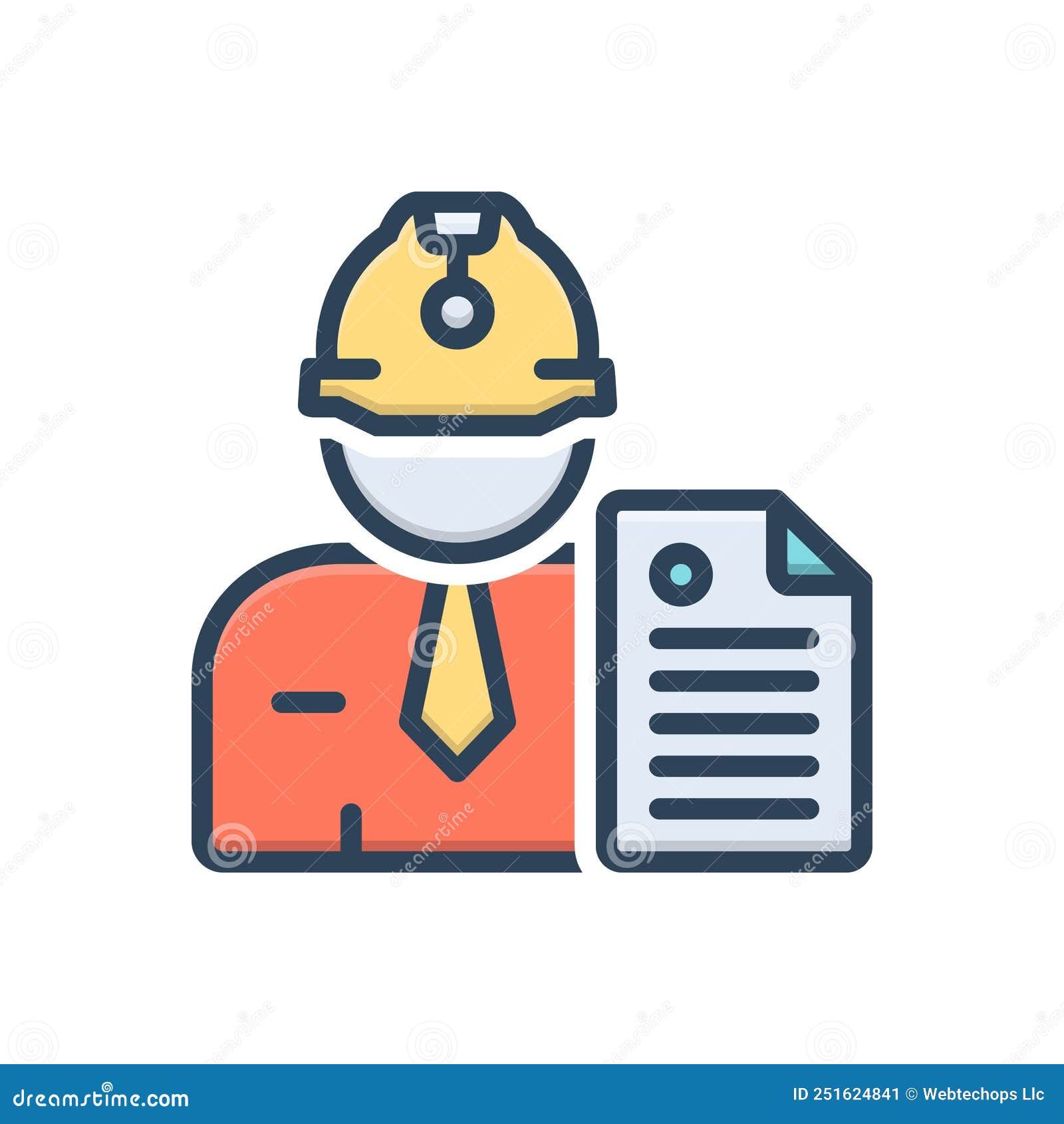 Color Illustration Icon for Contractors, Occupier and Hireling Stock ...