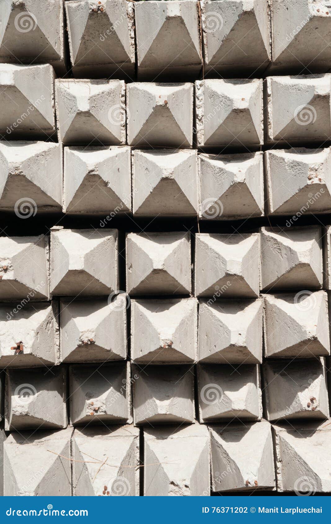 Contractors Space for the Storage of Finished Concrete Pilings. Stock ...