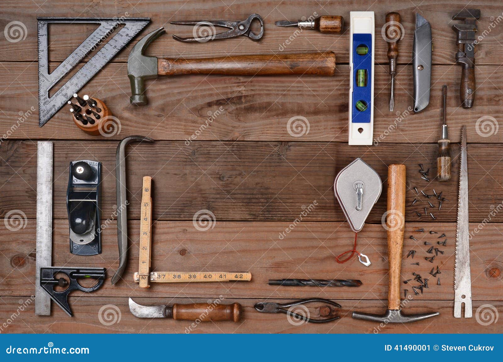 Contractors Tools stock image. Image of blank, builder - 41490001