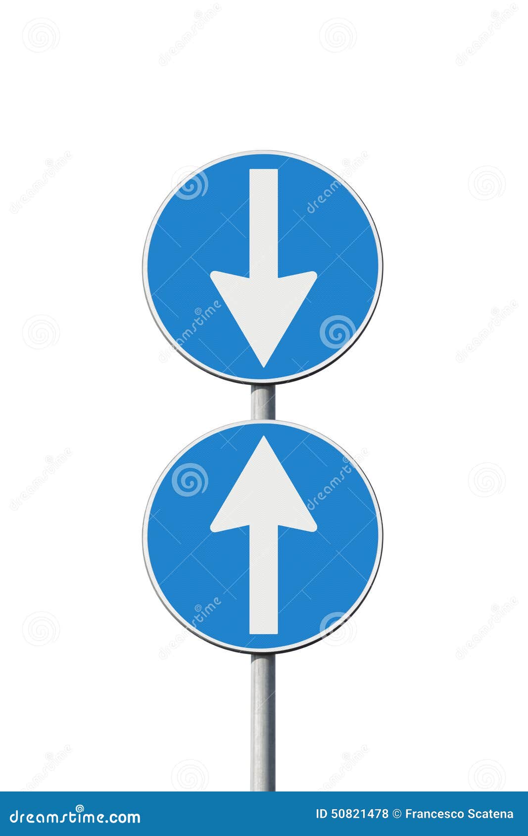 Contradiction Concept with Road Signs Stock Photo - Image of ...
