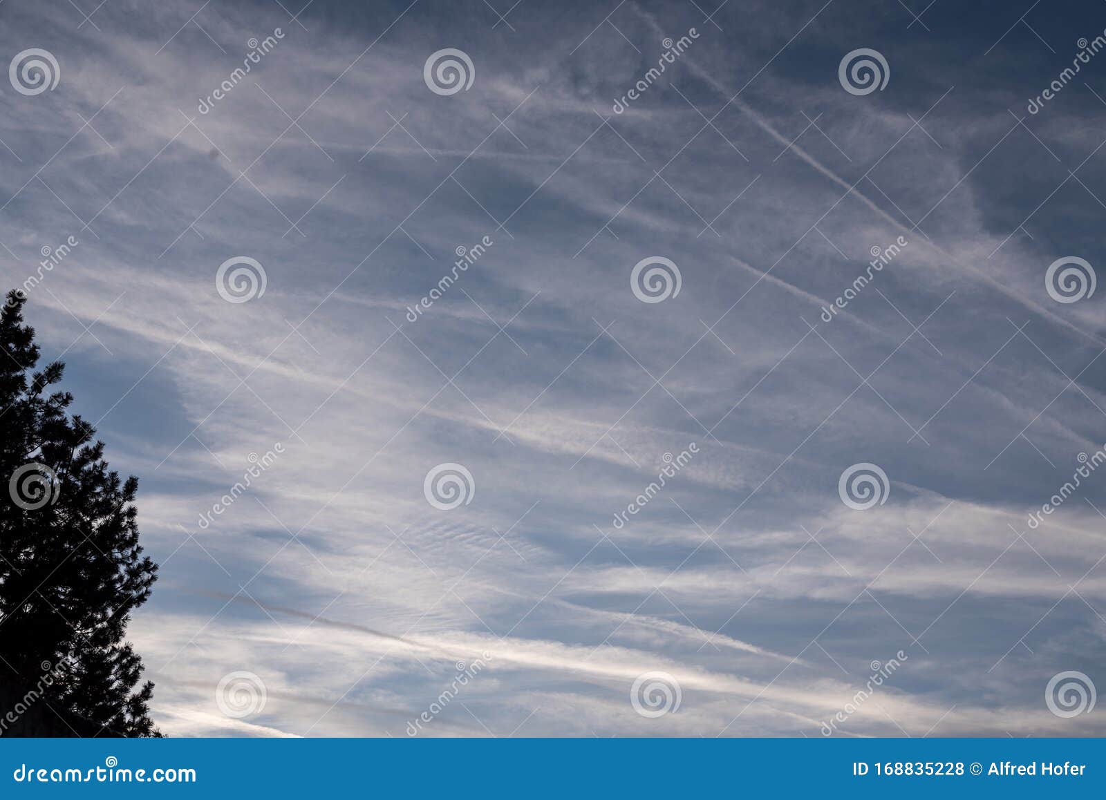 Contrails and meteorology stock photo. Image of condensation - 168835228
