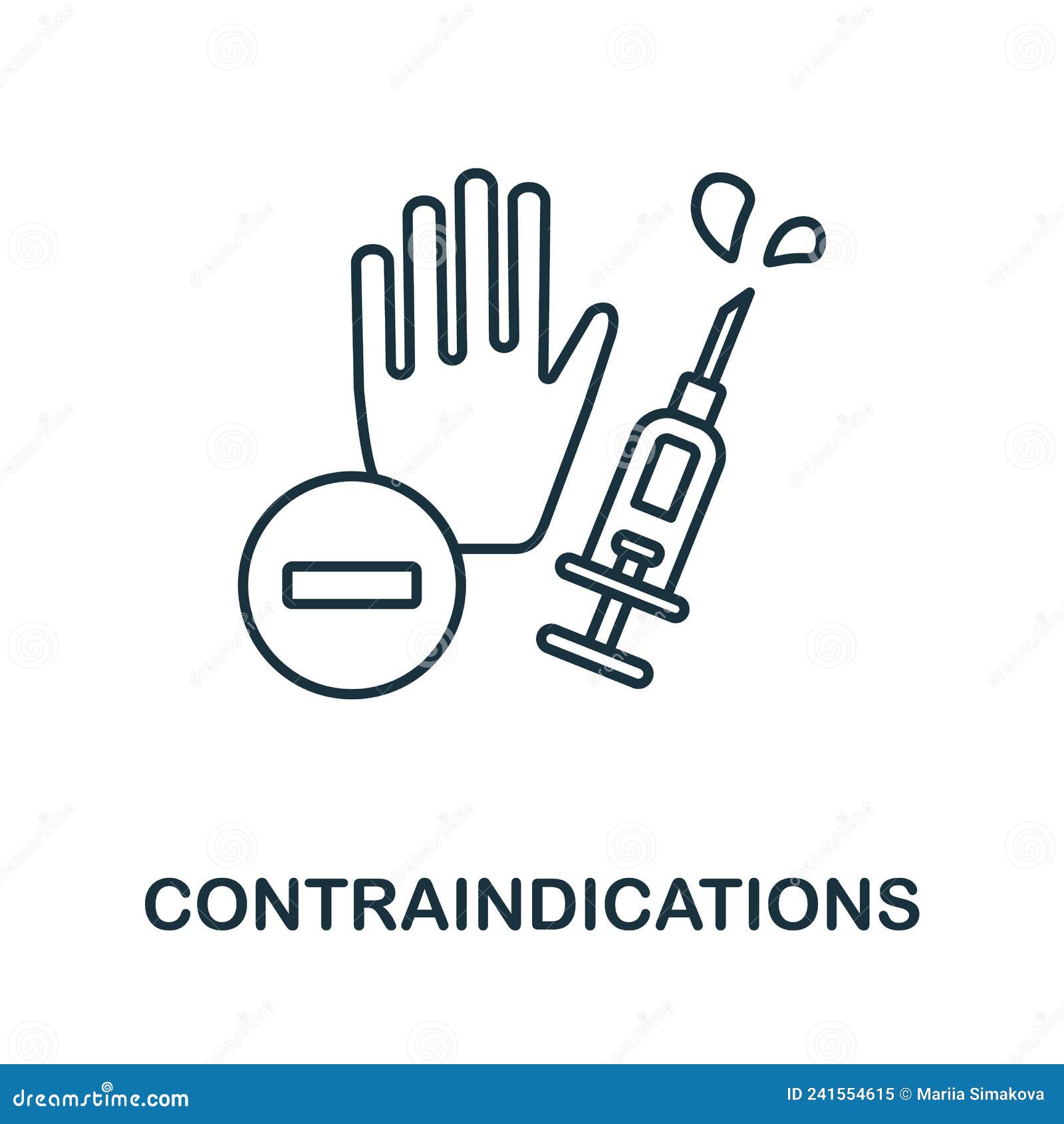Contraindications Icon. Line Element from Vaccination Collection ...