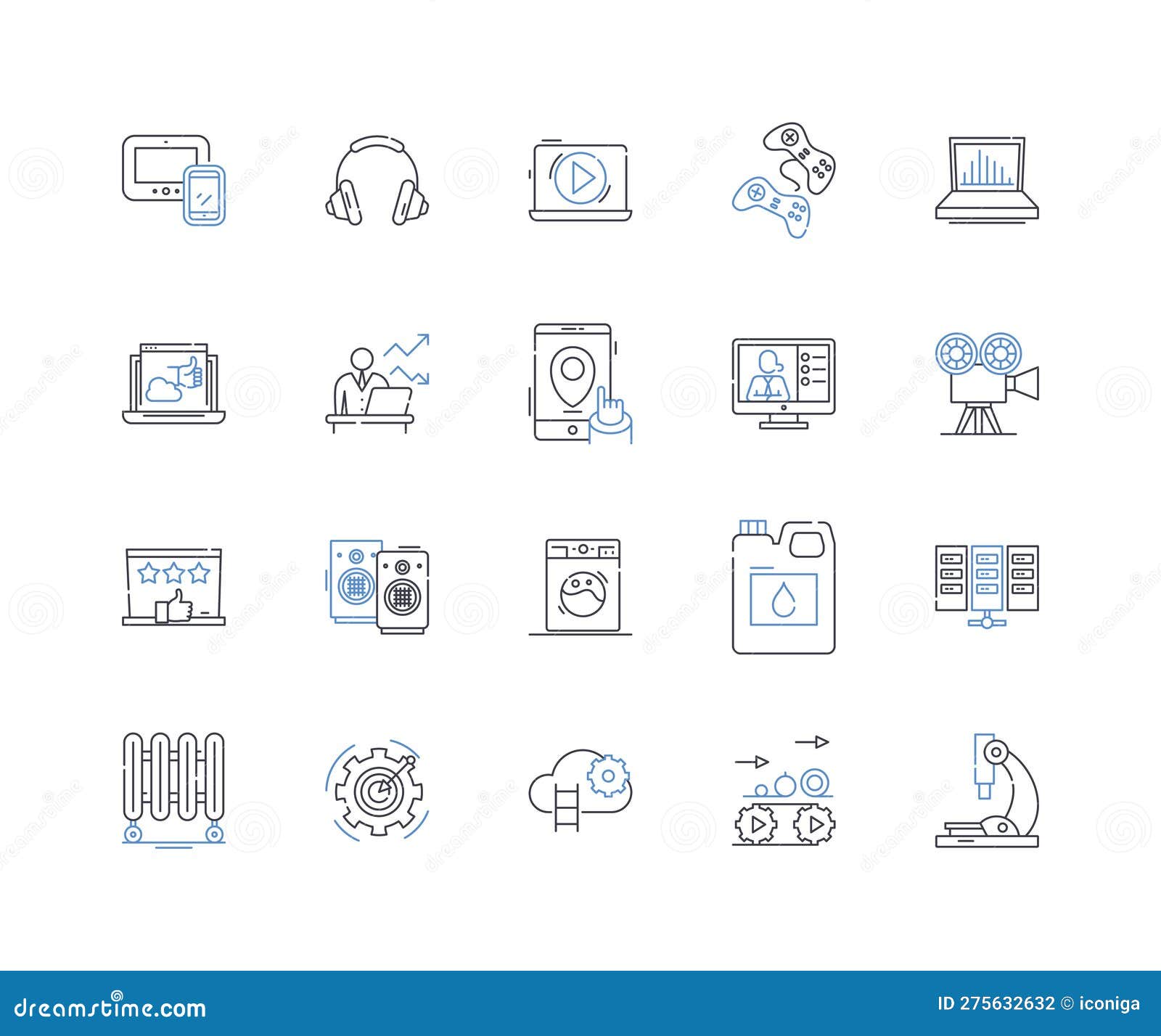 Contraptions Line Icons Collection. Gadgetry, Rube Goldberg, Ingenious ... Contraptions Line Icons Collection. Gadgetry, Rube Goldberg, Ingenious ...