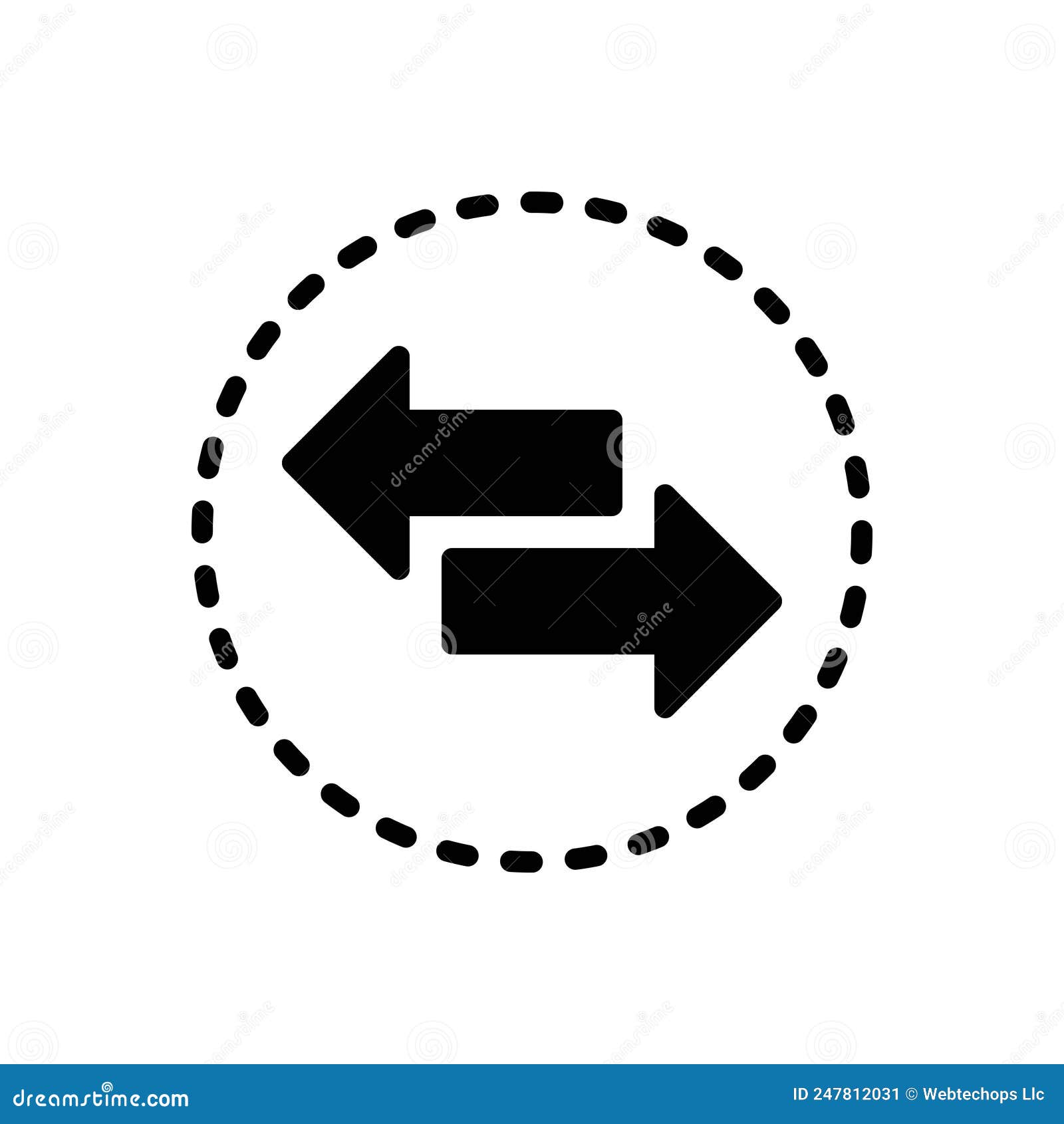 Black Solid Icon for Contrary, Opposite and Adverse Stock Vector ...