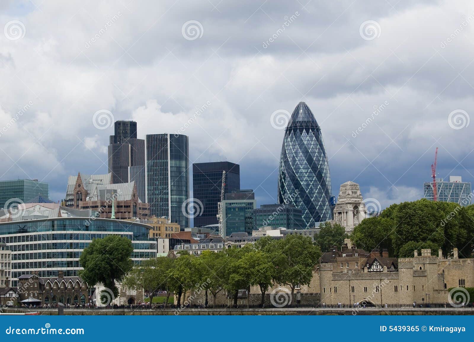 Contrast between Ancient and Modern in London Stock Image - Image of ...