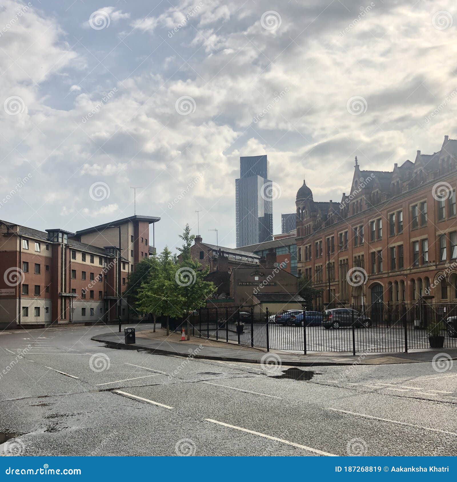 Manchester Architecture Contrast Editorial Stock Image - Image of space ...