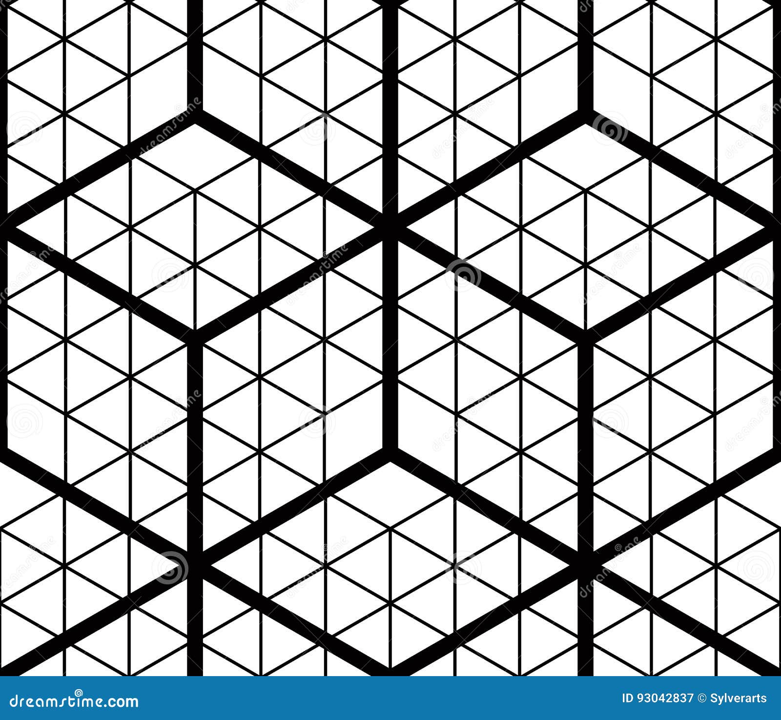 Contrast Black and White Symmetric Seamless Pattern with Interweave ...