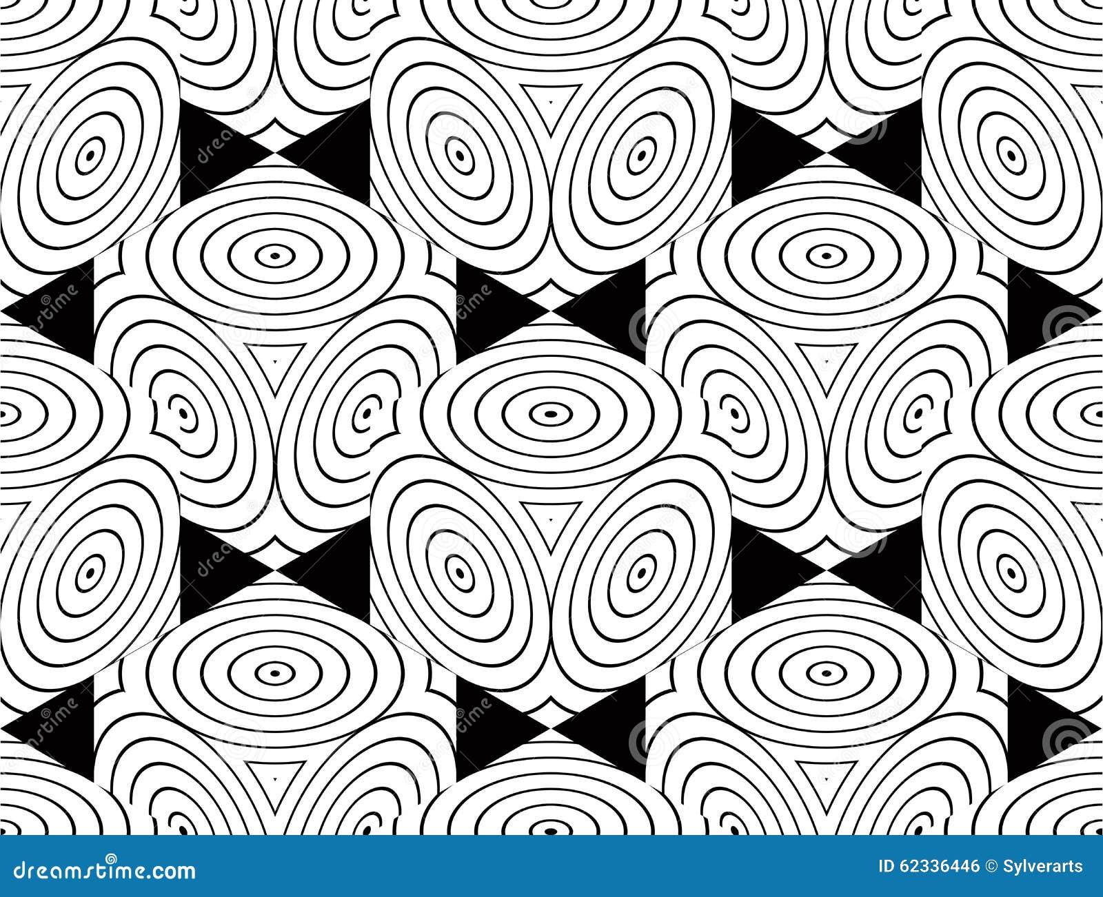 Contrast Black and White Symmetric Seamless Pattern Stock Vector ...