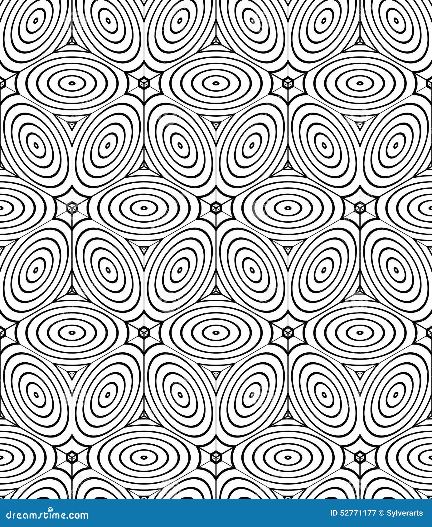 Contrast Black and White Symmetric Seamless Pattern Stock Vector ...