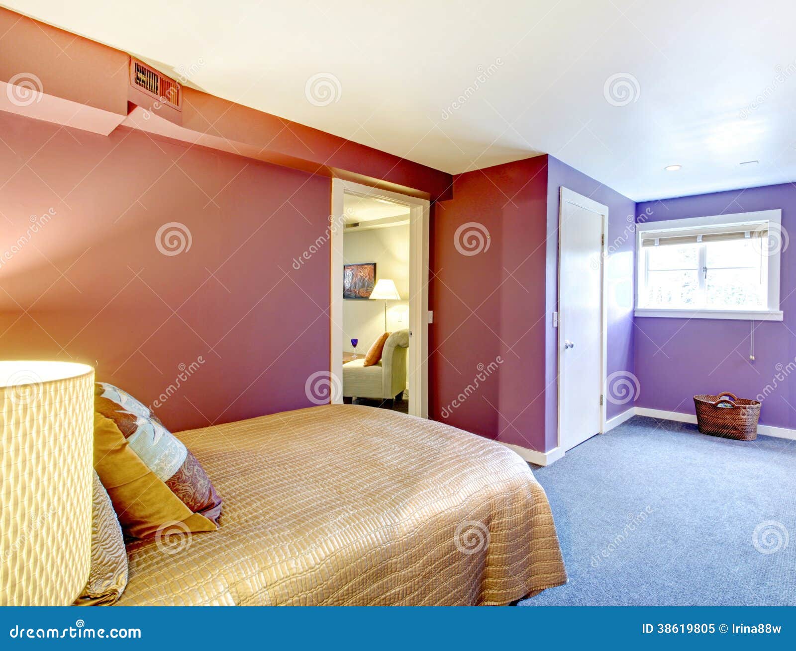 Contrast color bedroom, stock image. Image of home, project - 38619805