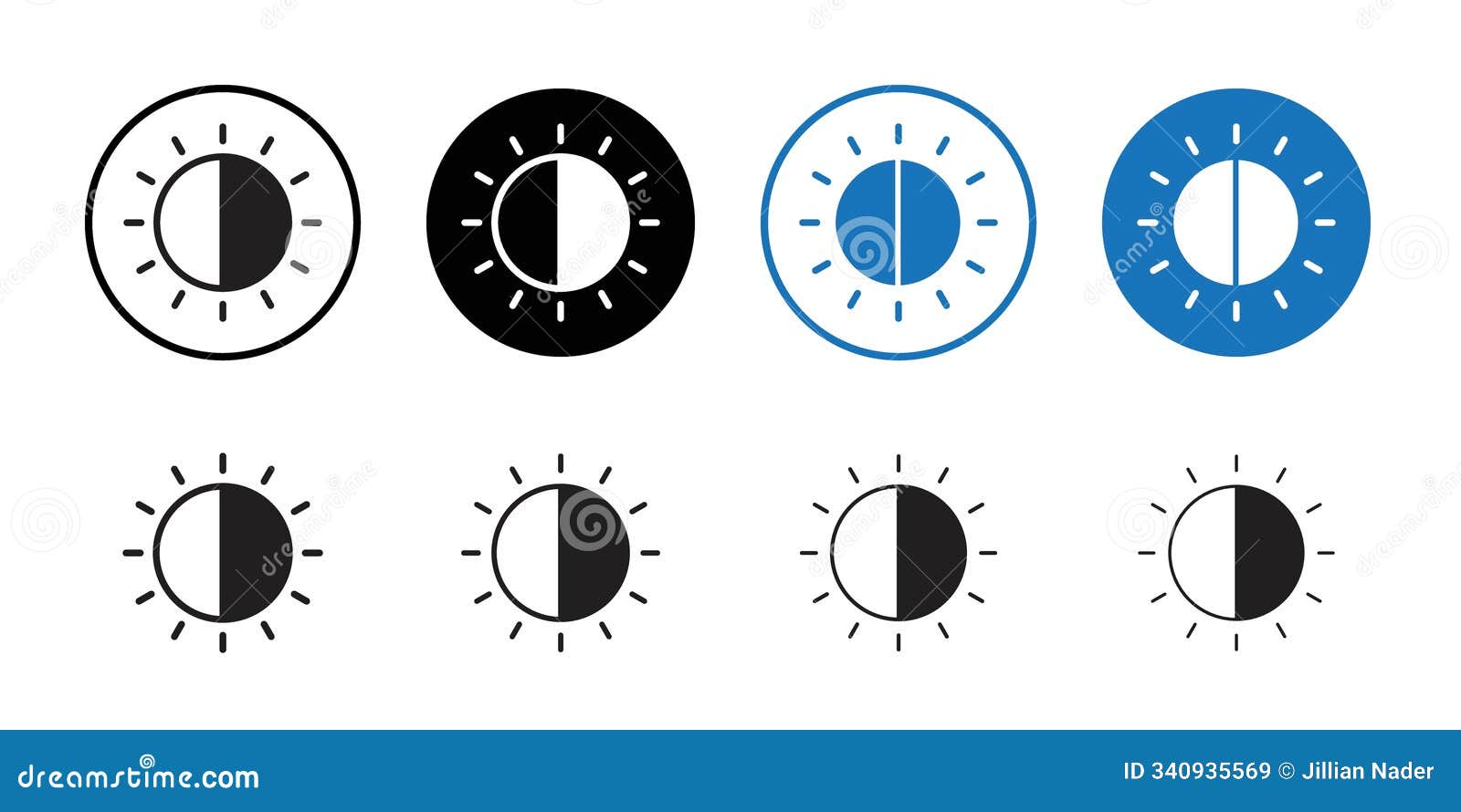 Contrast Icon. Brightness Sign. Adjust Contrast Symbol. Flat Style ...