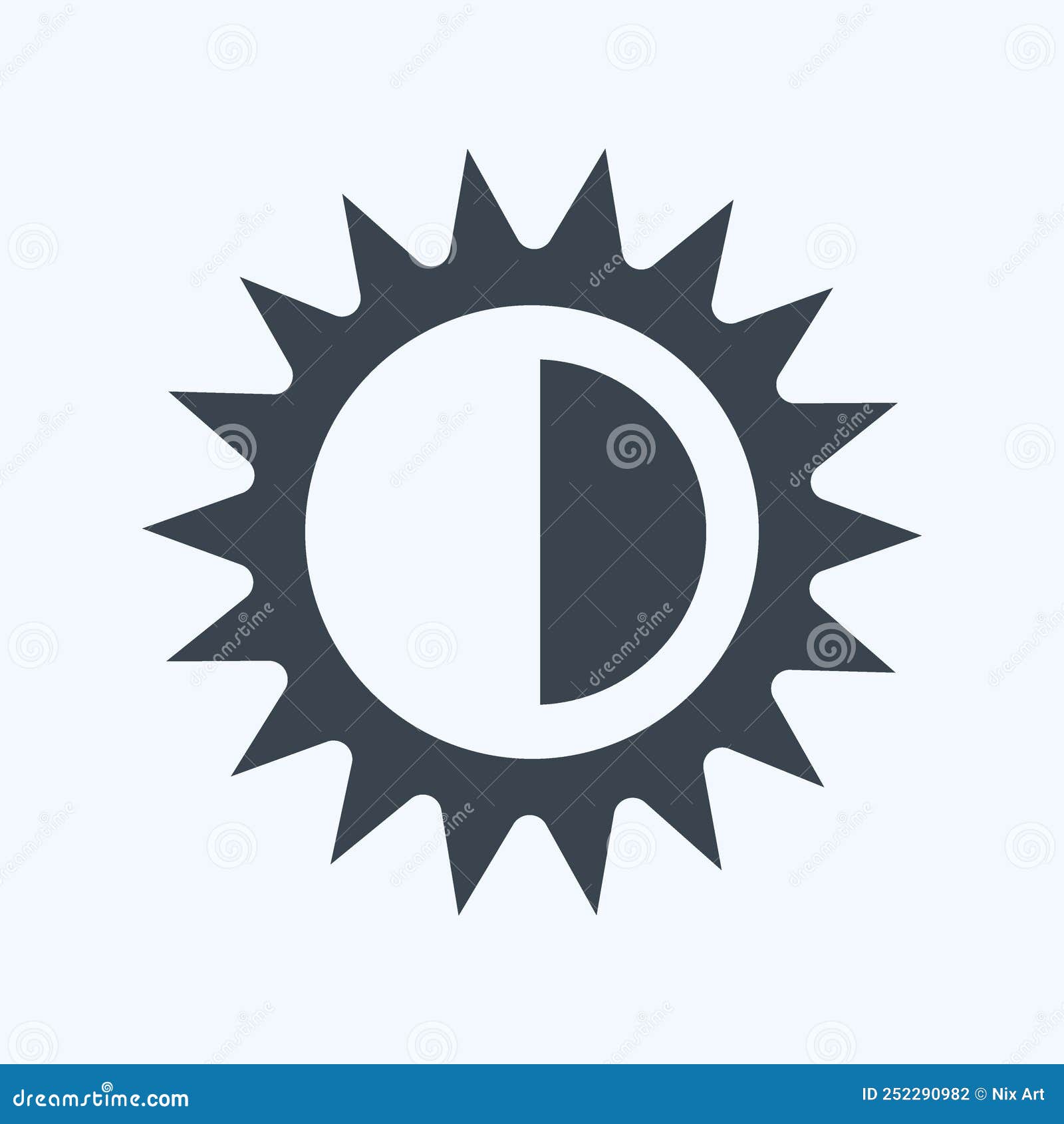 Contrast Icon in Trendy Glyph Style Isolated on Soft Blue Background ...