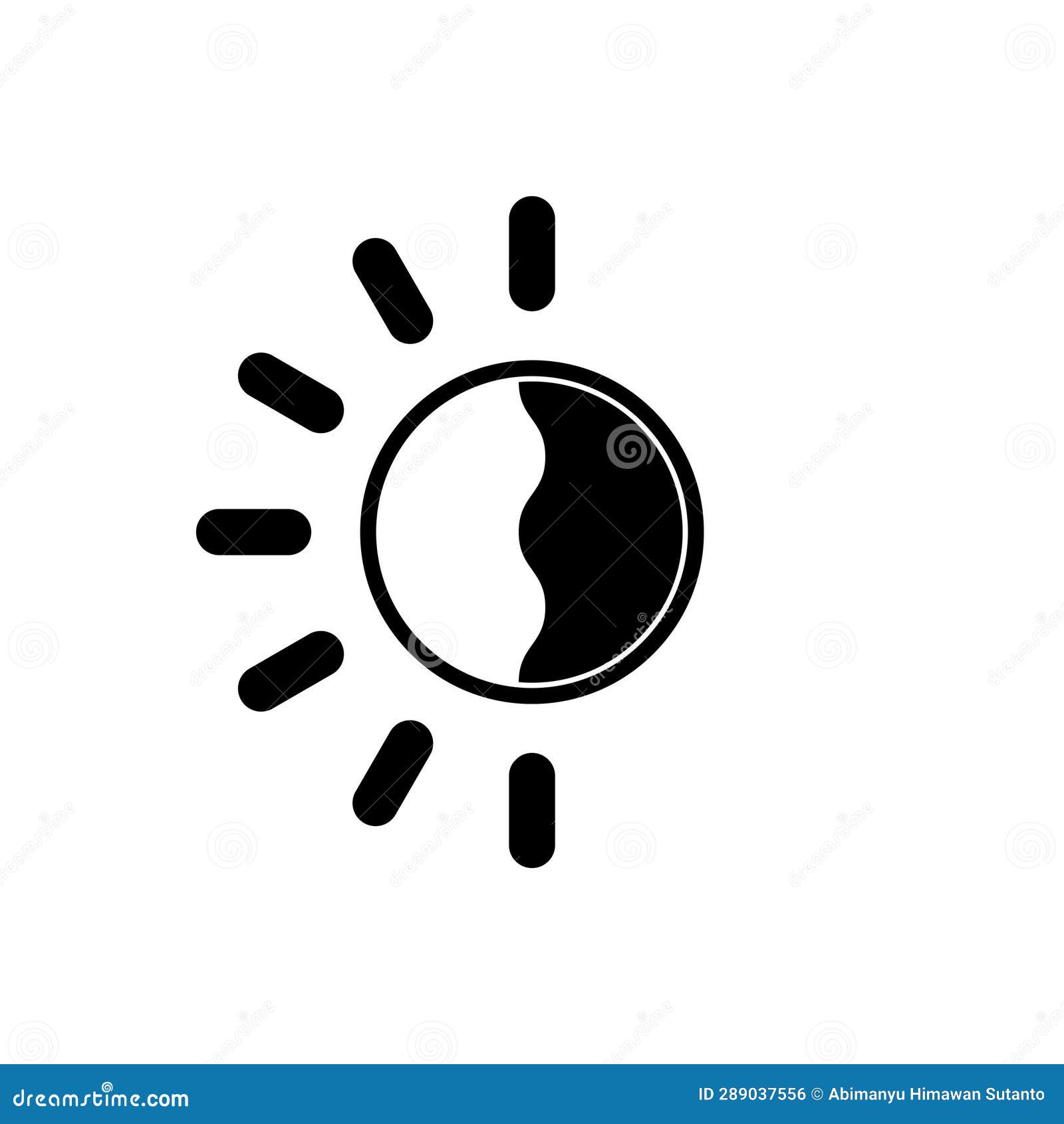 Contrast icon vector stock vector. Illustration of flat - 289037556
