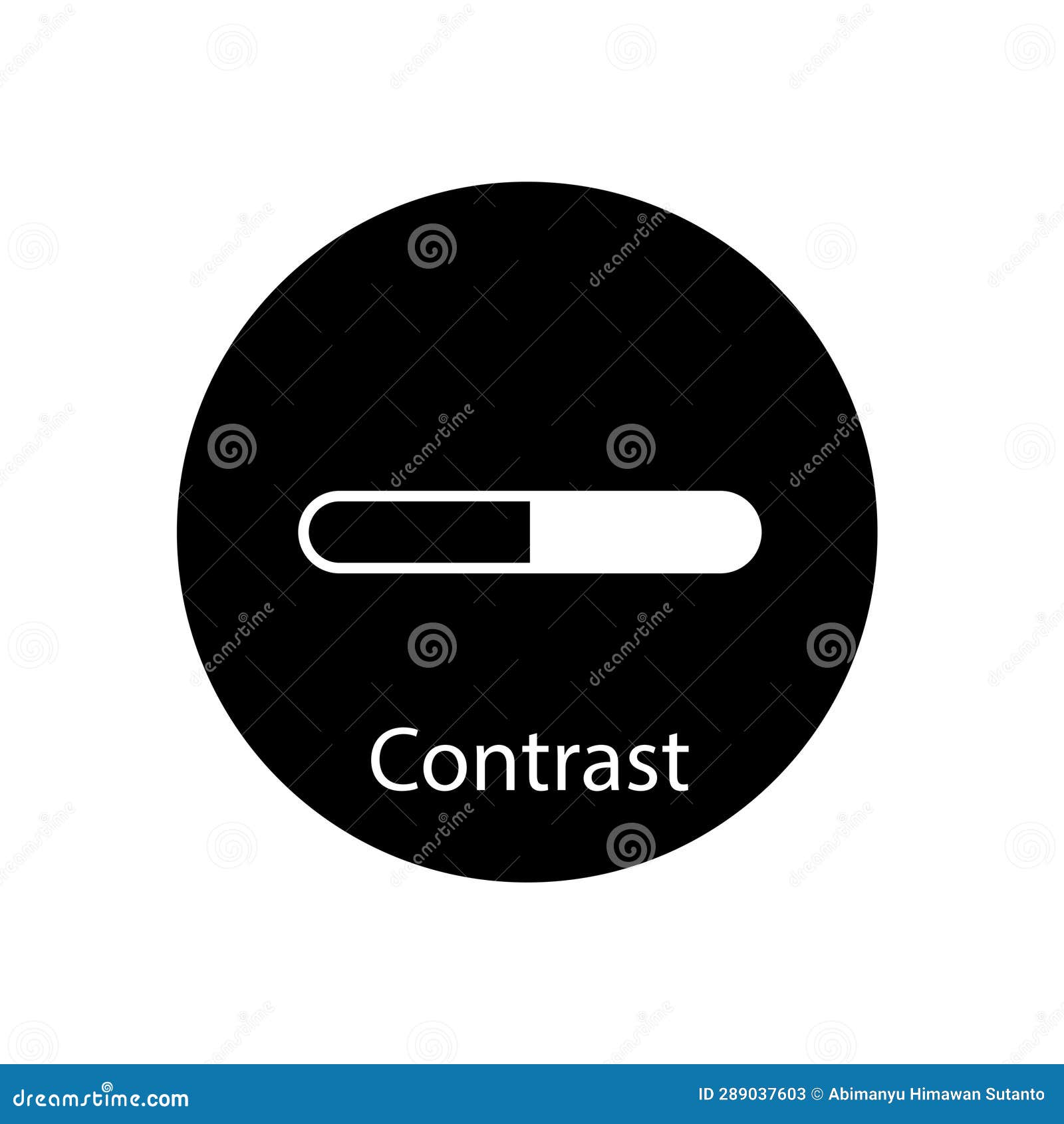 Contrast icon vector stock illustration. Illustration of icon - 289037603
