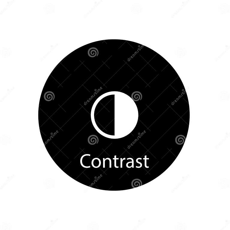 Contrast icon vector stock illustration. Illustration of settings ...