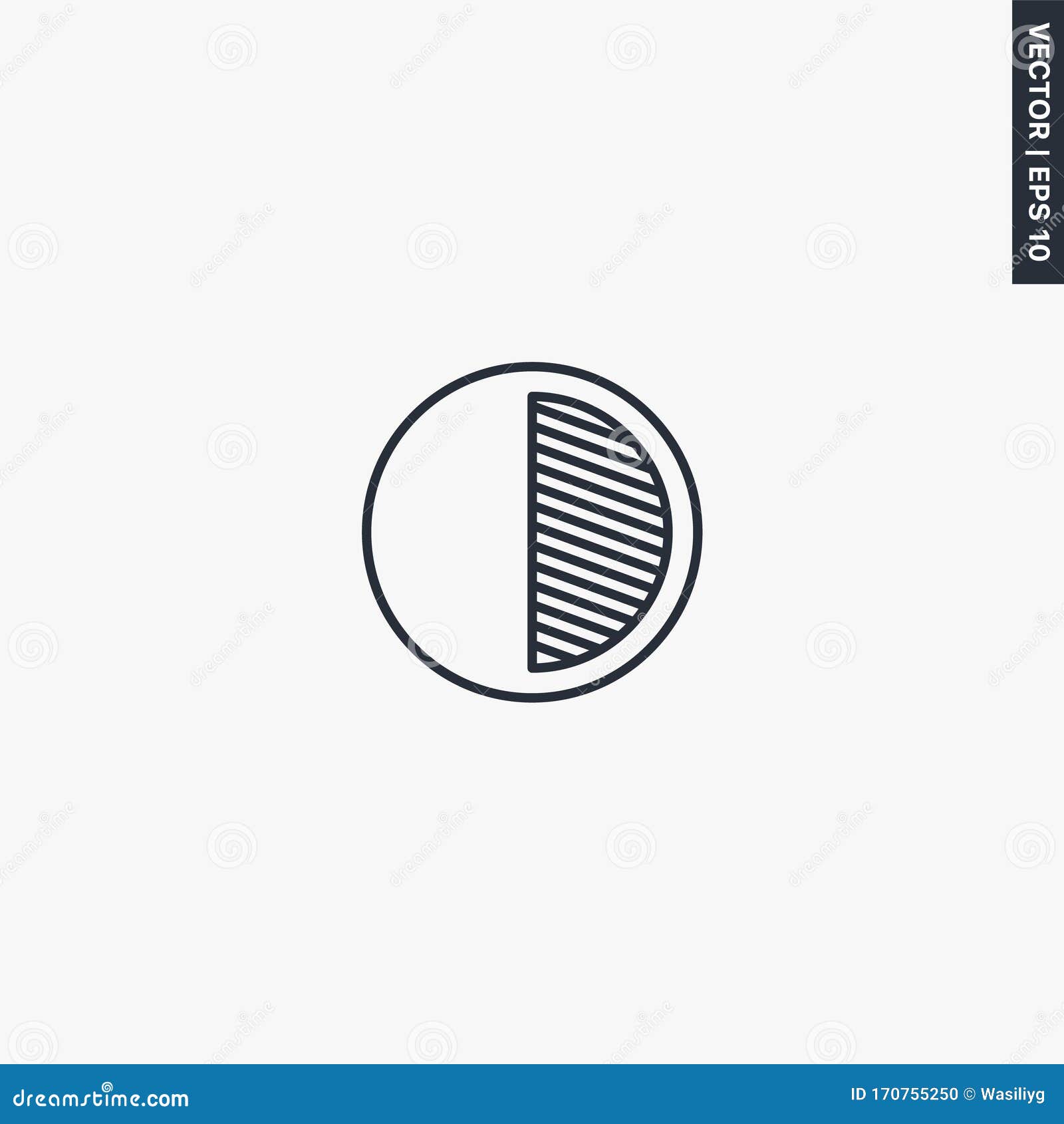 Contrast, Linear Style Sign for Mobile Concept and Web Design Stock ...