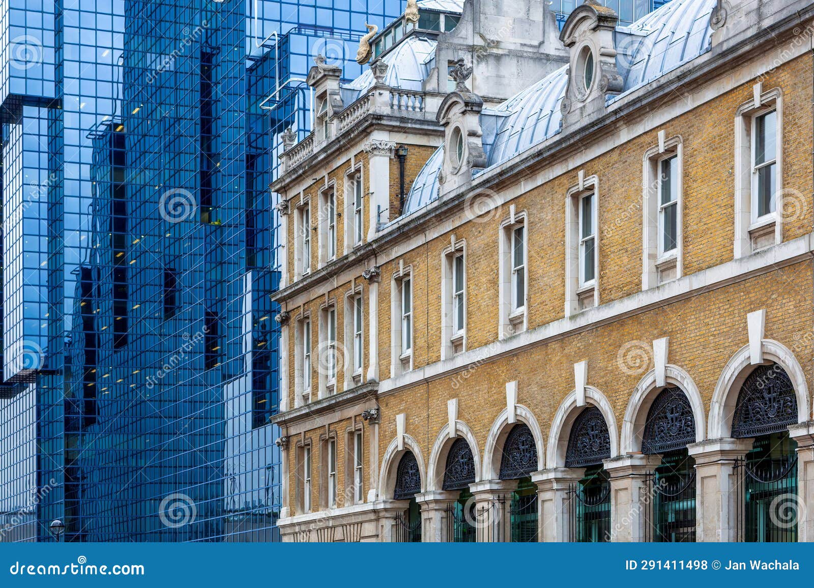 Contrast of Old and New in London Stock Photo - Image of glass, europe ...