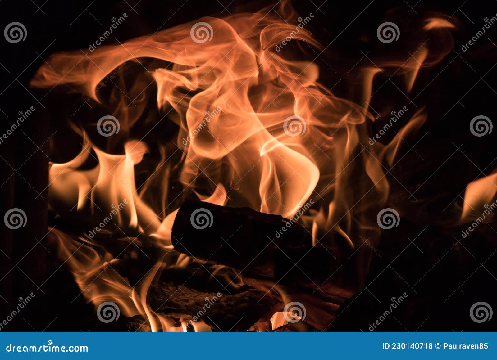 Contrast Photo of Flames Inside the Fireplace Stock Photo - Image of ...