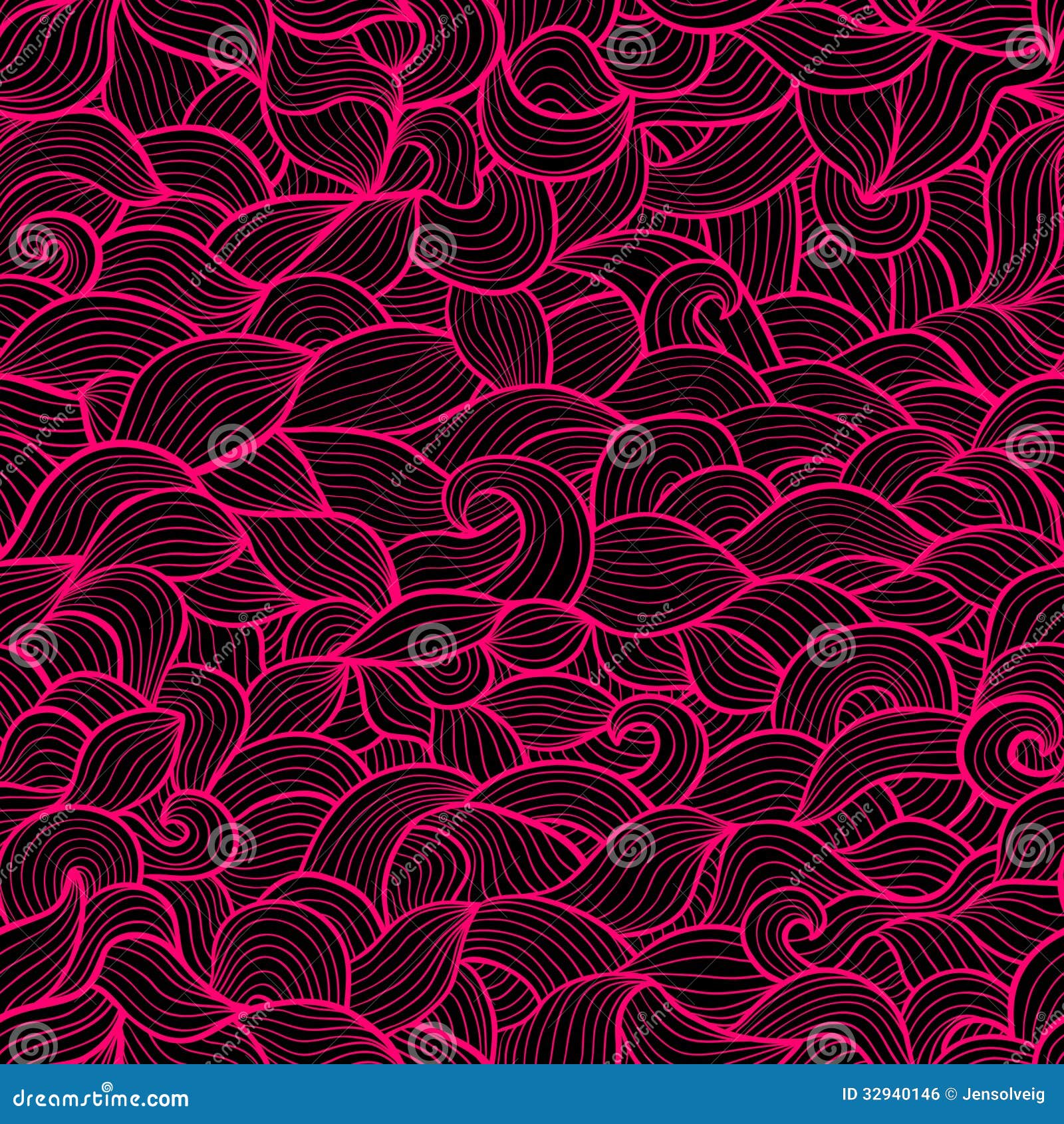 Contrast Pink and Black Abstract Wavy Vector Stock Vector ...