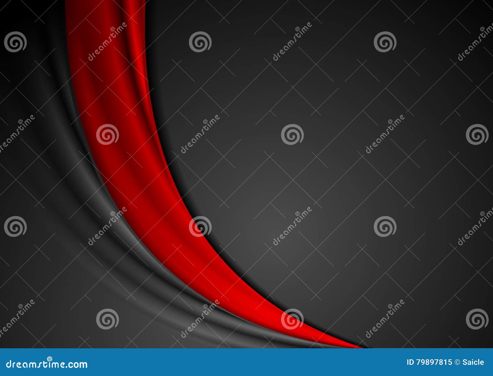 Contrast Red Black Abstract Wavy Background Stock Vector - Illustration ...