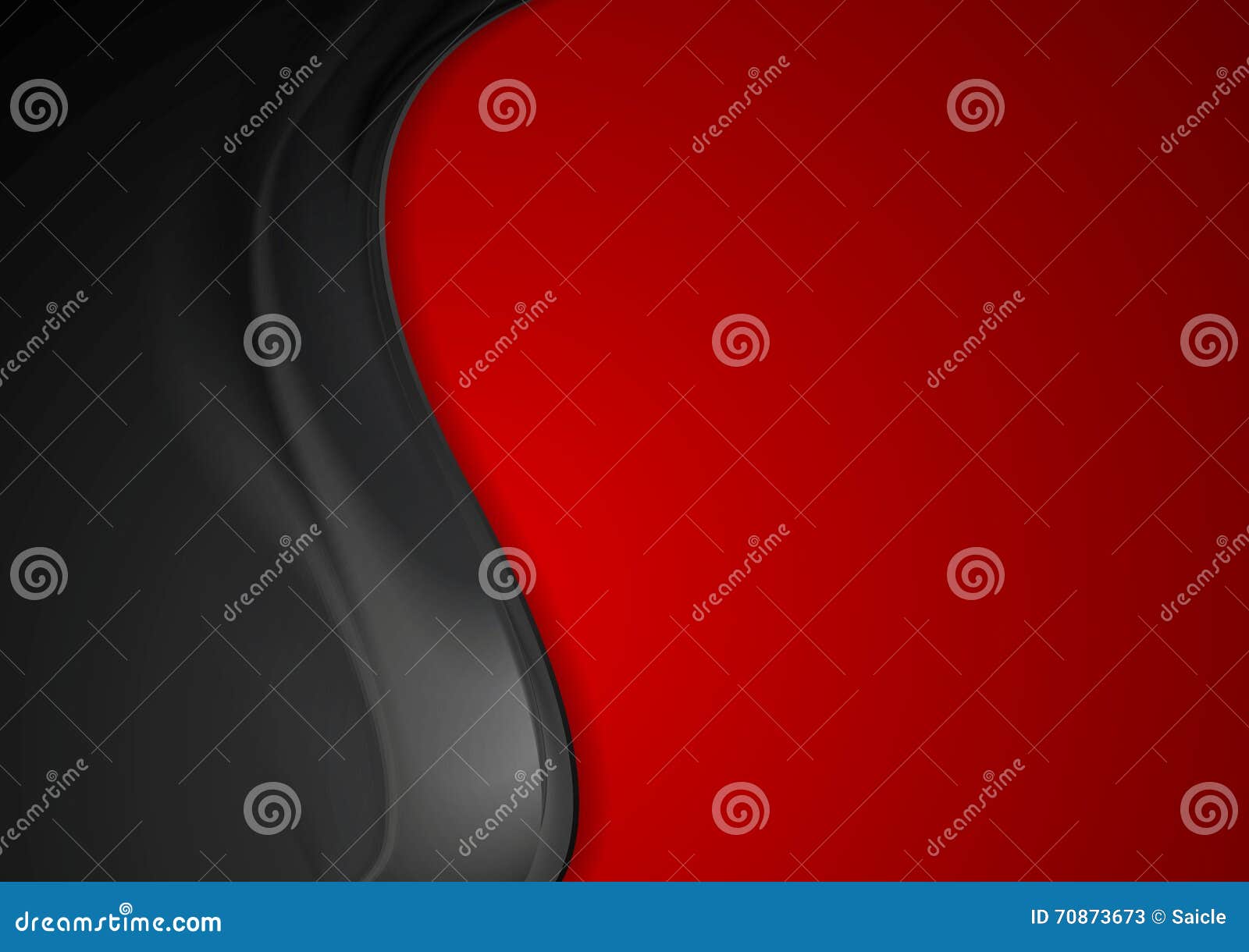 Contrast Red Black Smooth Wavy Background Stock Vector - Illustration ...