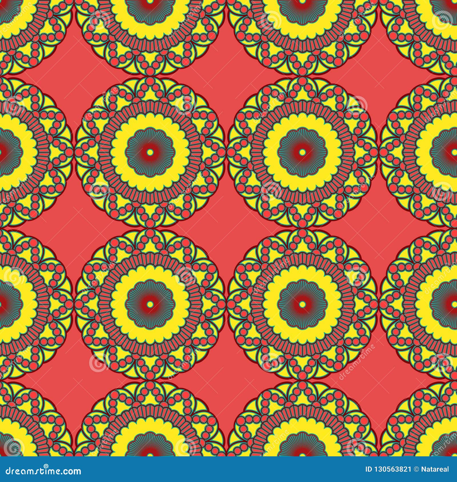 Contrast Seamless Decorative Pattern Stock Vector - Illustration of ...