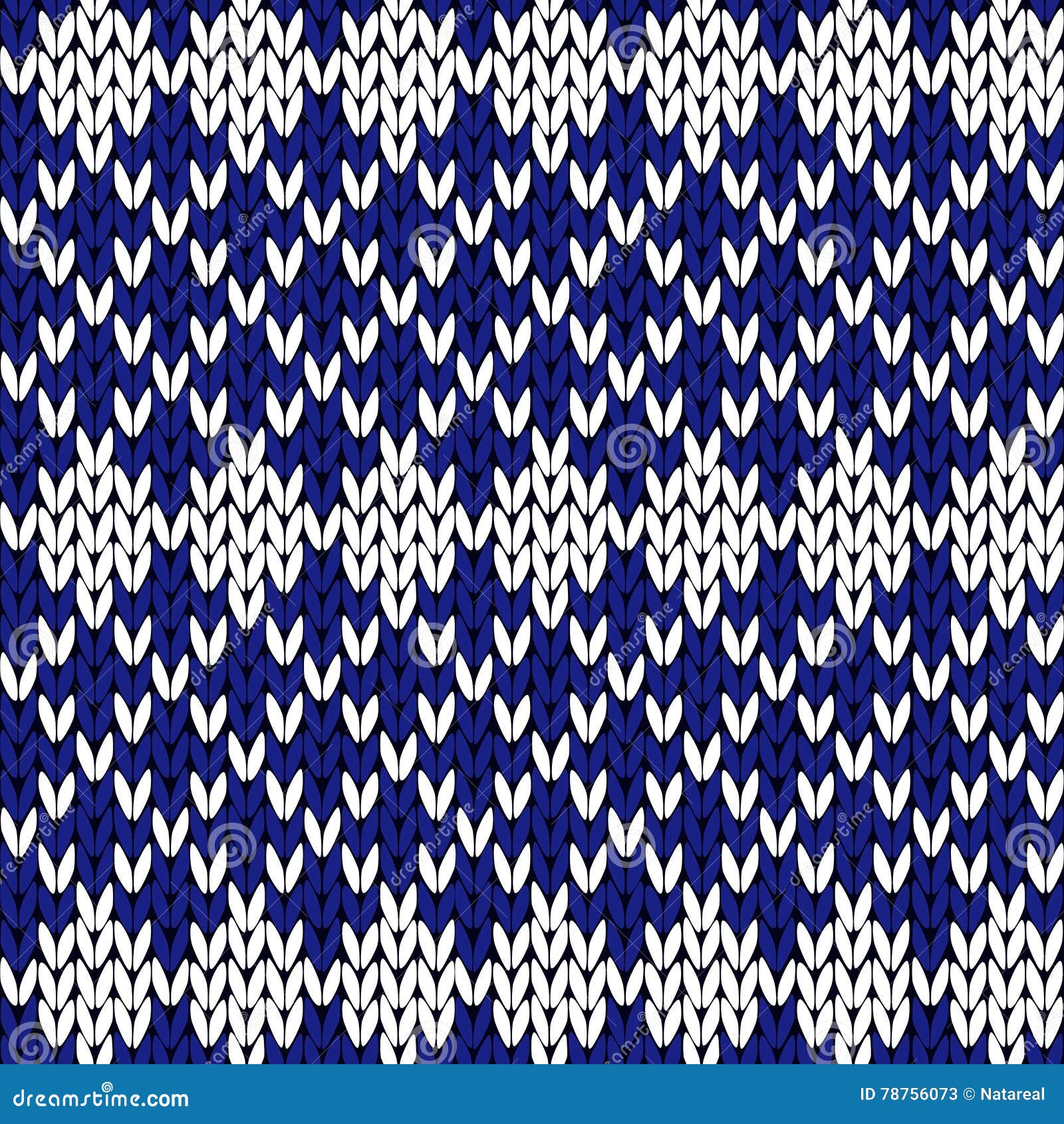 Contrast Seamless Knitting Pattern in Blue and White Colors Stock ...