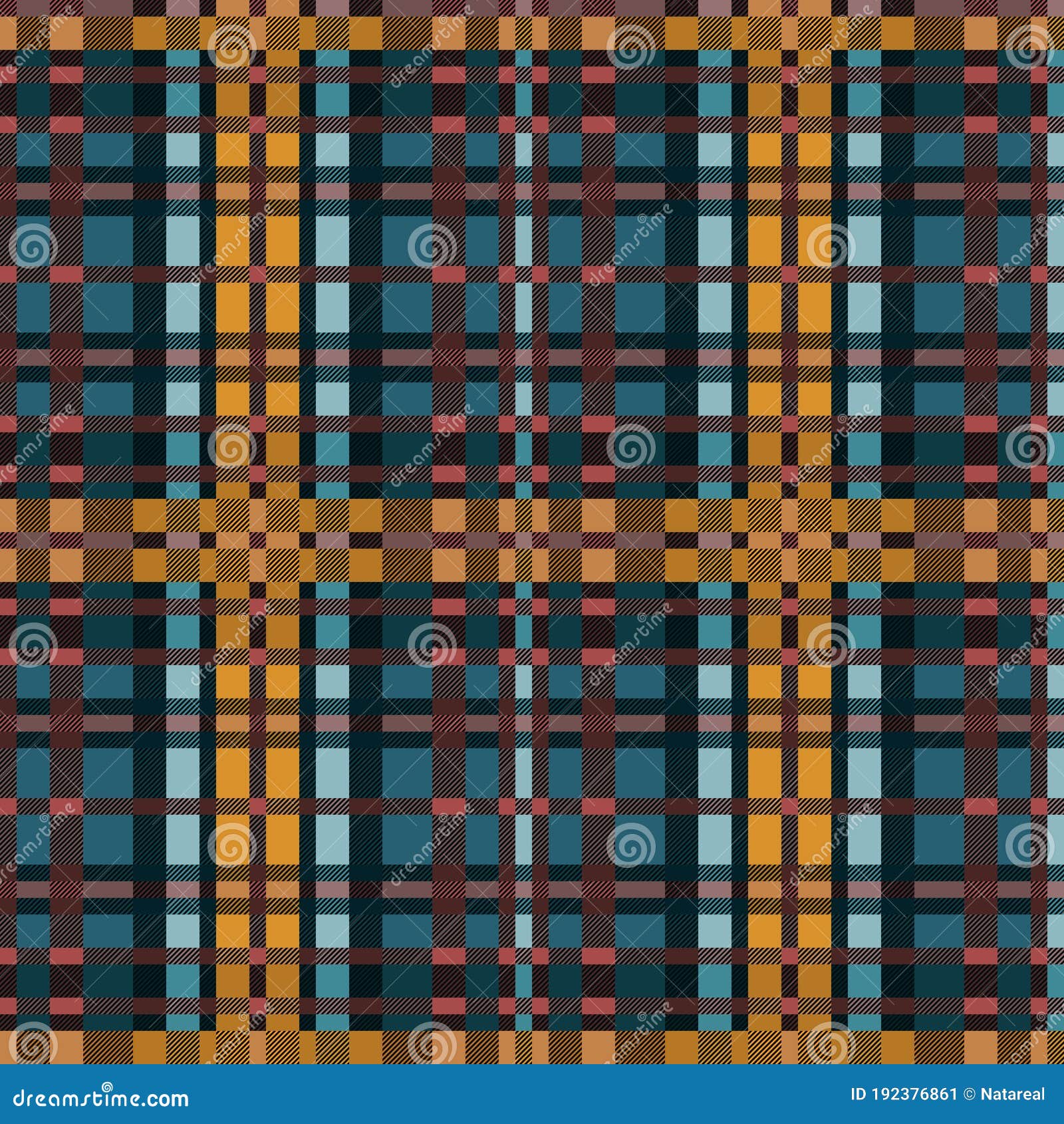 Contrast Seamless Tartan Rectangular Pattern Stock Vector ...
