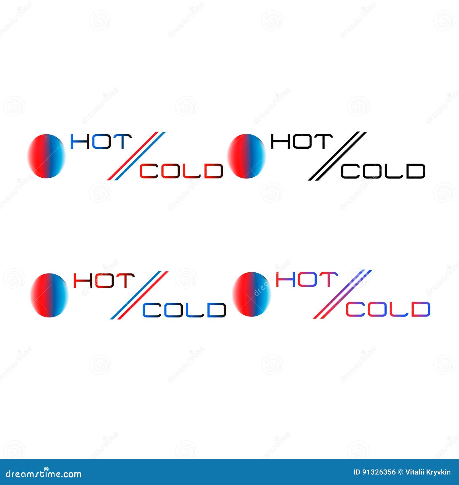 Contrast of temperatures stock vector. Illustration of isolated - 91326356