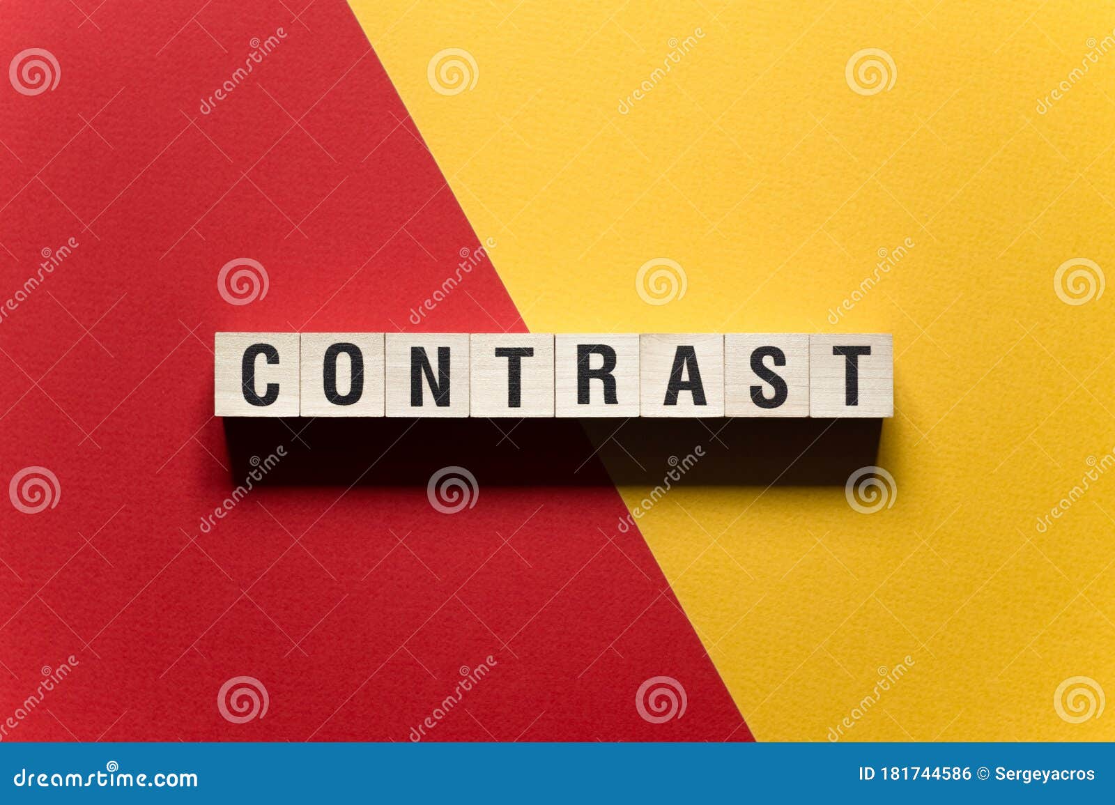 Contrast Word Concept on Cubes Stock Photo - Image of excess ...