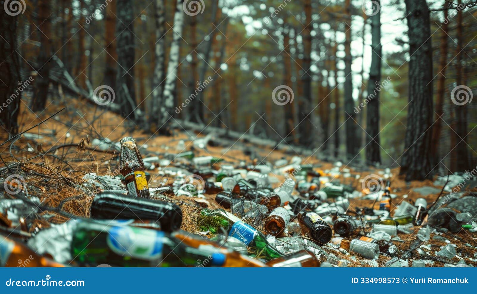 A Pile Of Trash On The Ground And On Rocks Next To The Mountains ...