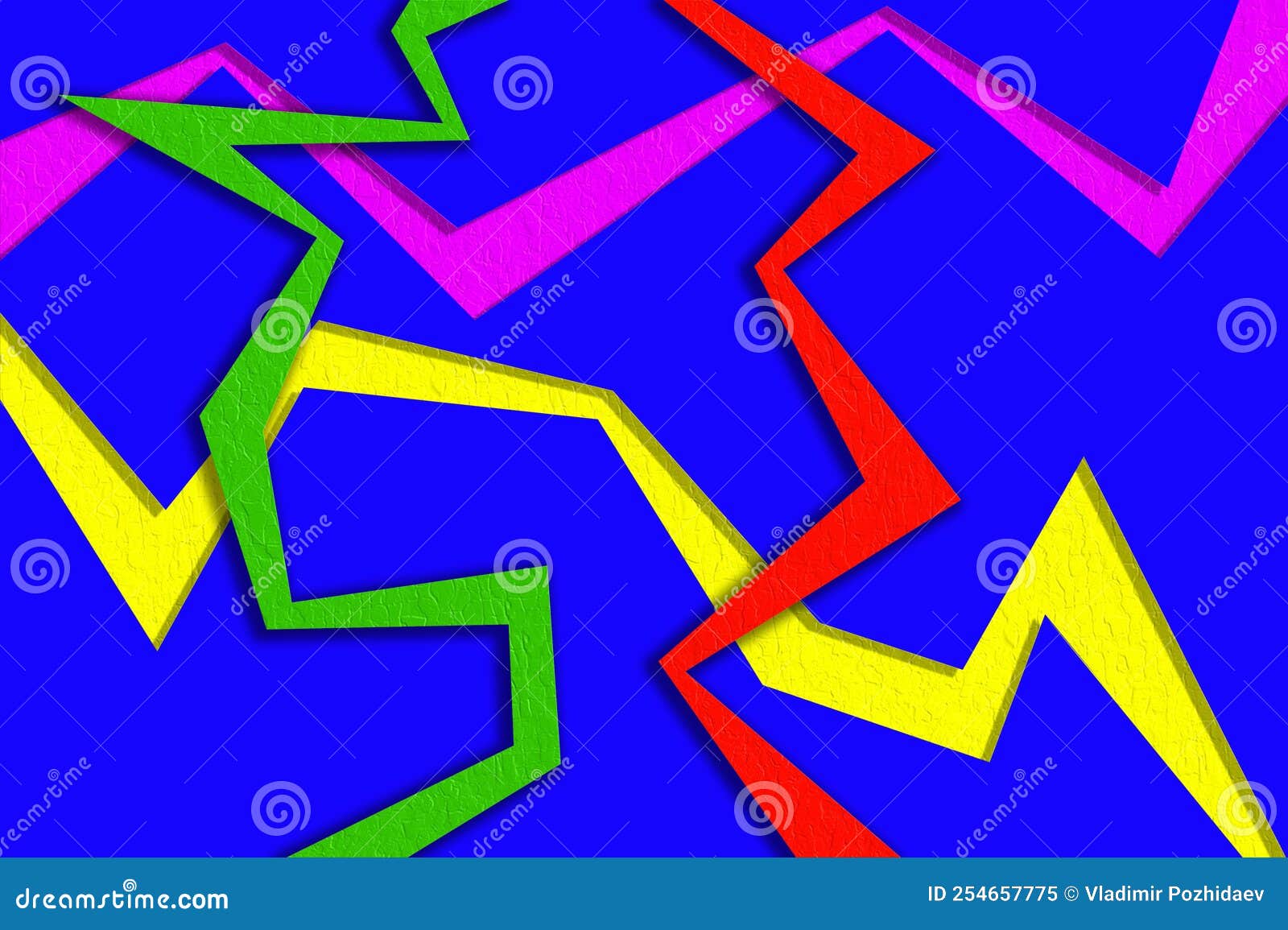 Colored lightning lines. stock illustration. Illustration of lightning ...