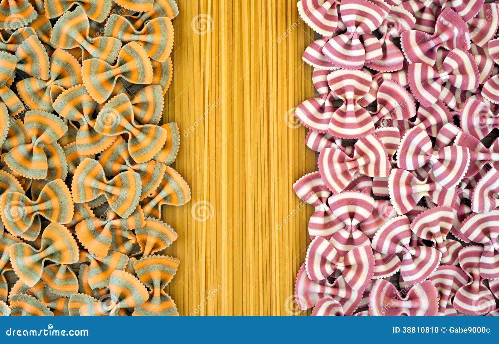 Contrasting Coloured Abstract Pasta Backgrounds Stock Photo - Image of ...