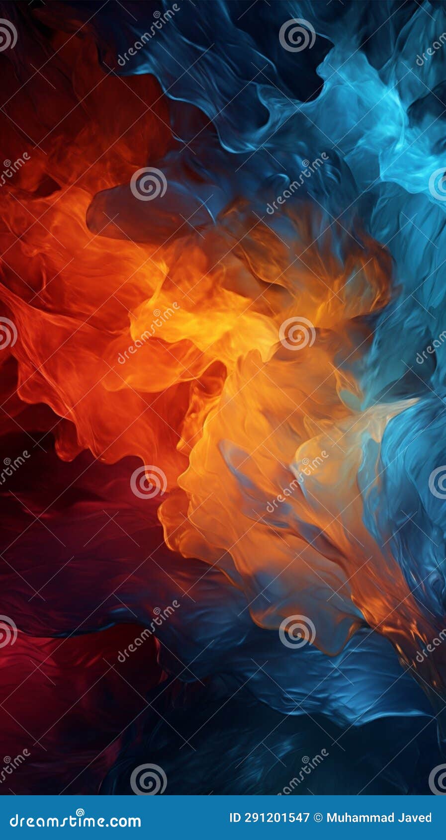 Contrasting Fire And Ice Patterns Mesmerize On A Dark Backdrop Royalty ...