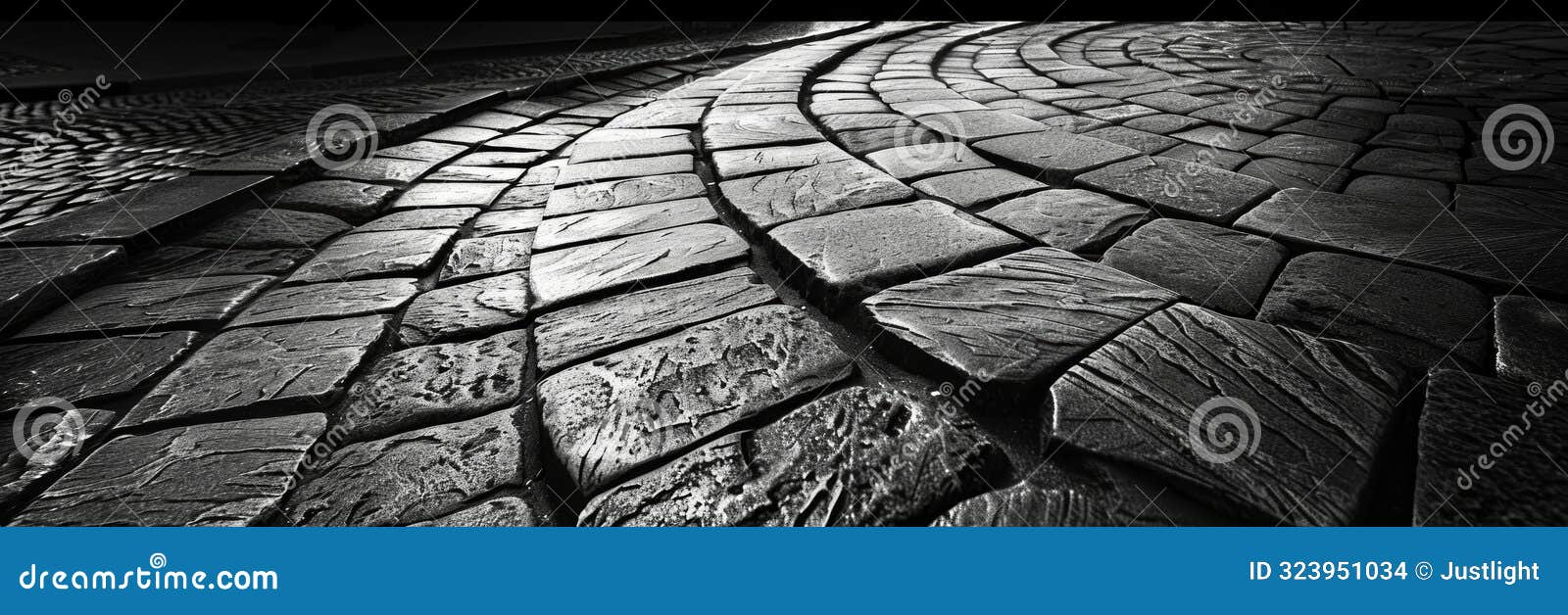 The Contrasting Lines and Angles of the Cobblestone Pattern Create a ...