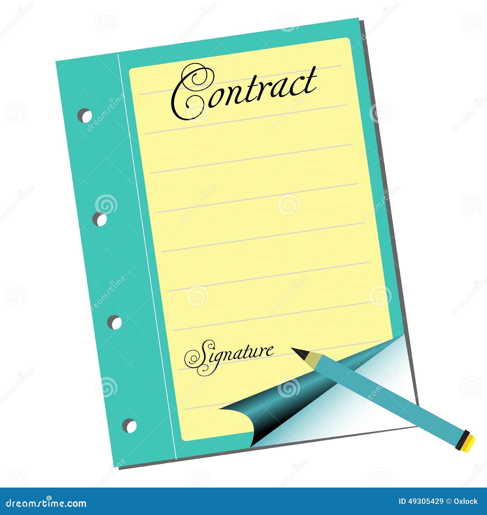 Contrat illustration de vecteur. Illustration du forme - 49305429