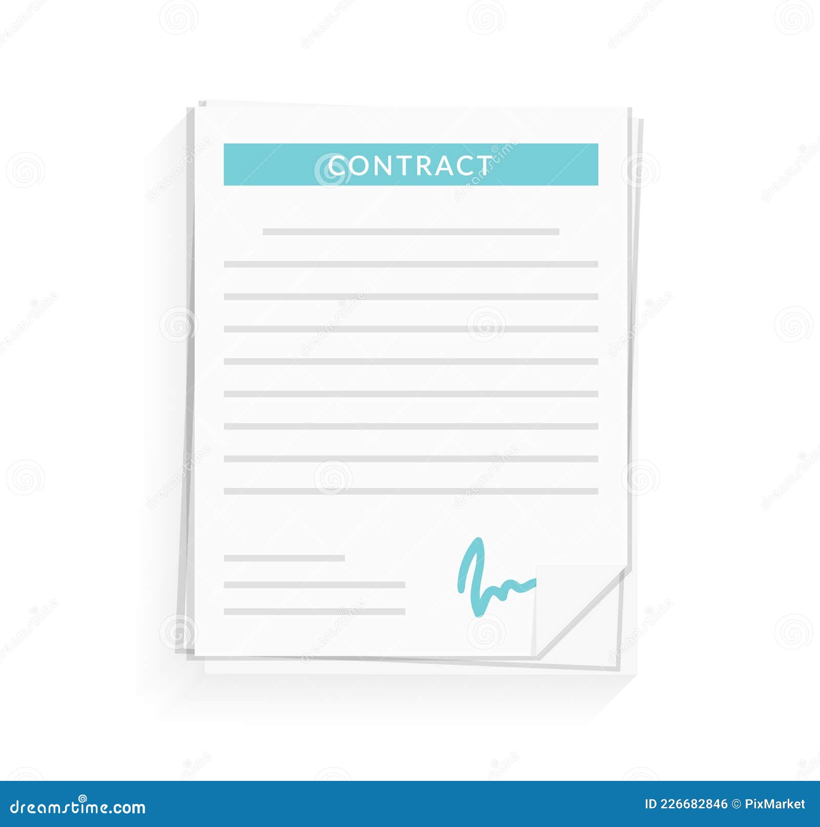 Contrat illustration de vecteur. Illustration du contrat - 226682846