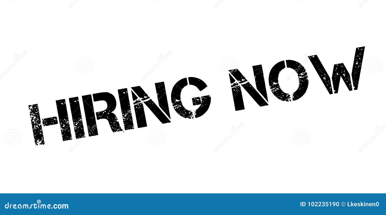 Contratando Agora O Carimbo De Borracha Ilustração do Vetor ...