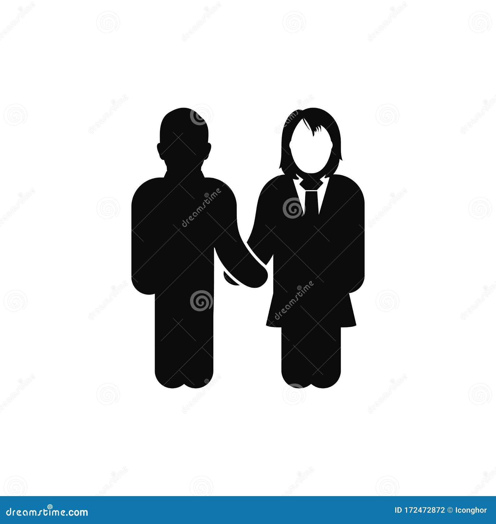 Contrato Comercial, Icono De Trato Ilustración del Vector - Ilustración ...