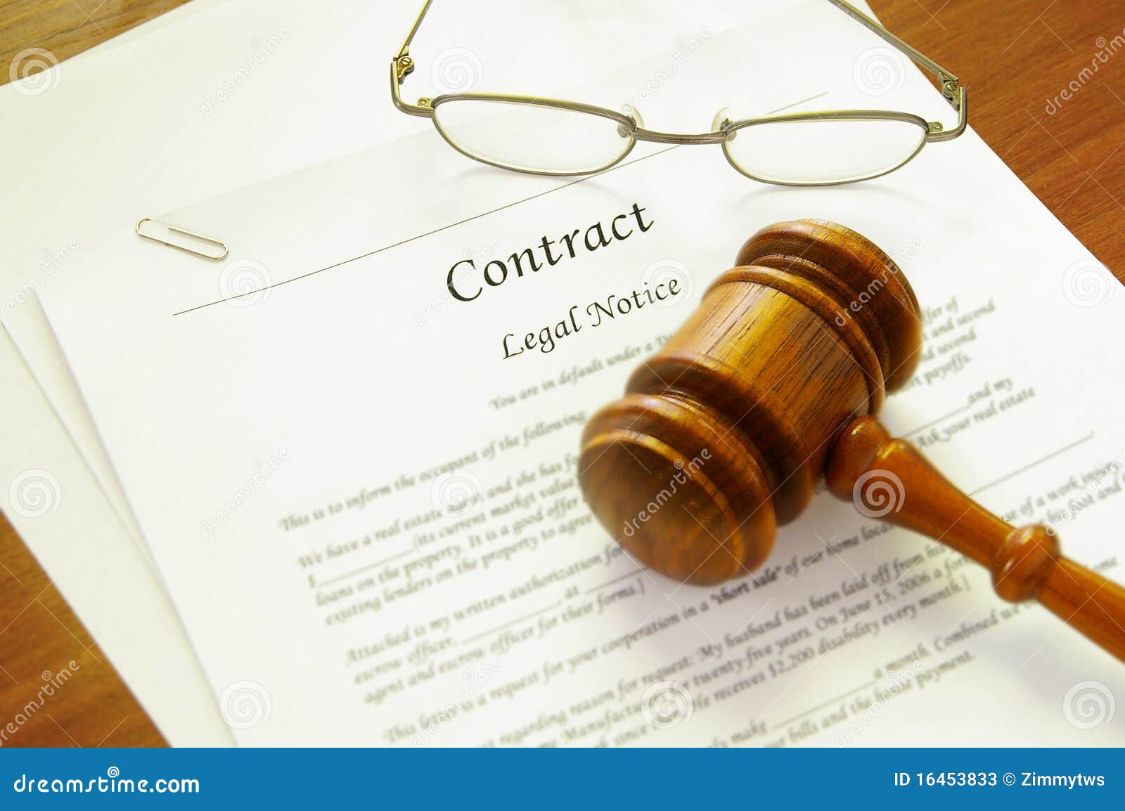 Contrato Legal Fotos de archivo - Imagen: 16453833