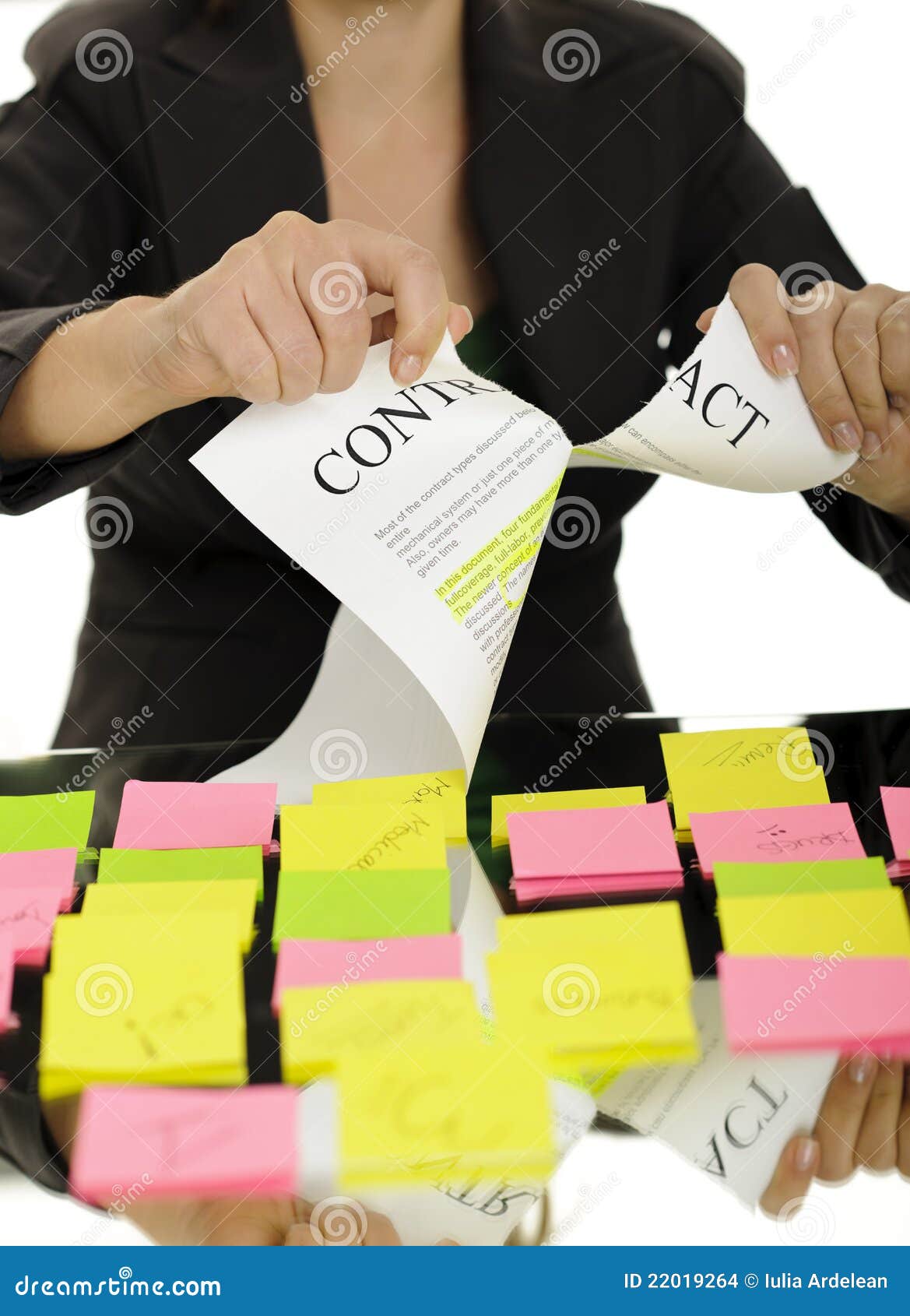 Contrato quebrado foto de archivo. Imagen de mujer, persona - 22019264