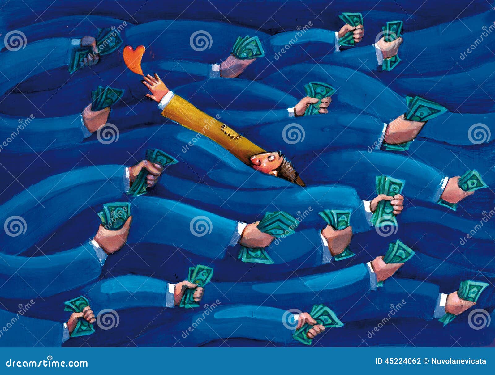 Contre- courant illustration stock. Illustration du minorité - 45224062