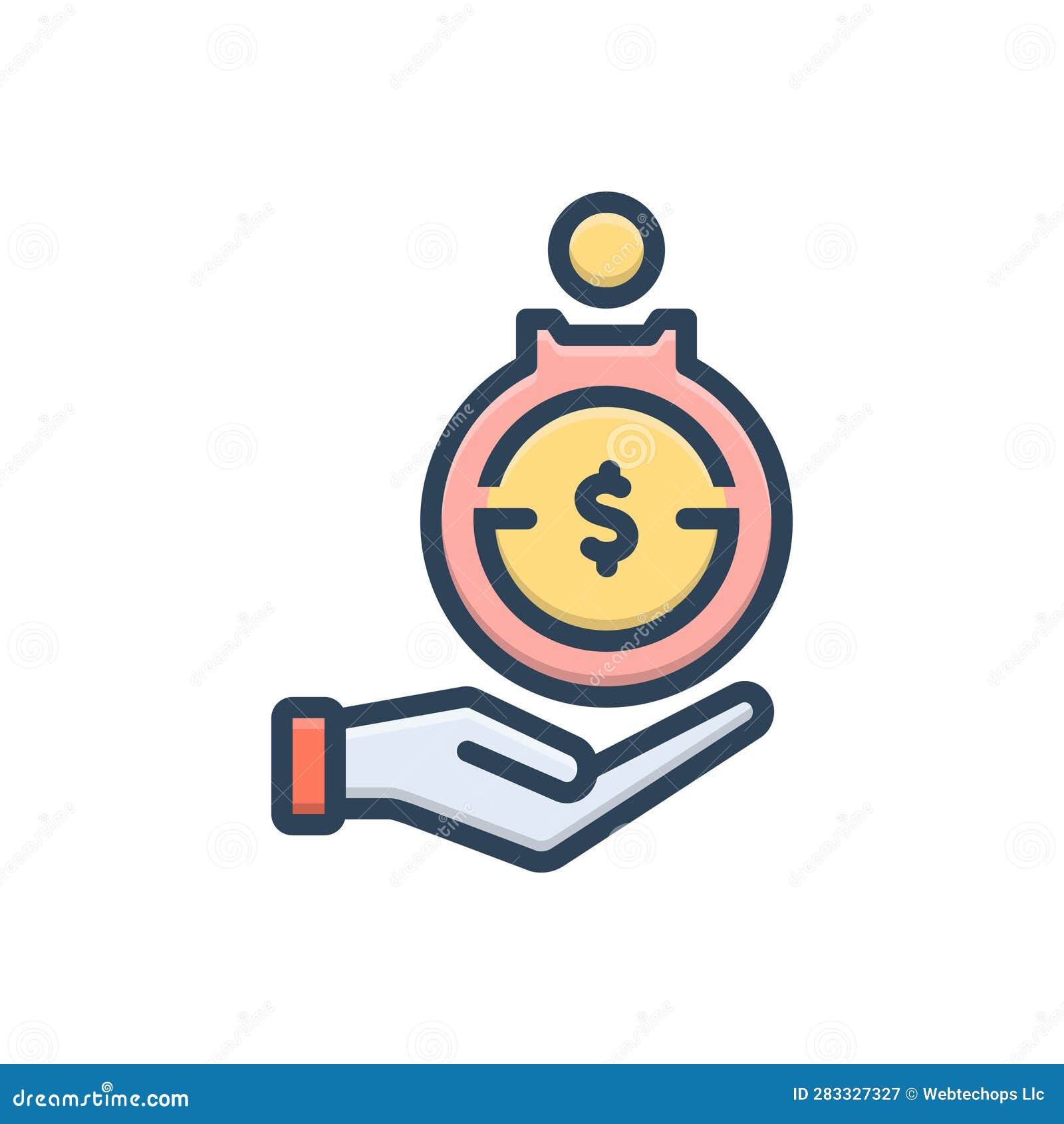 Color Illustration Icon for Contributing, Give and Deed Stock ...